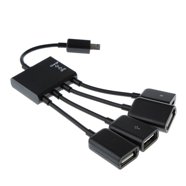 Micro USB OTG 4 Port Hub Power Charging Adapter Cable Supports OTG Hot ...