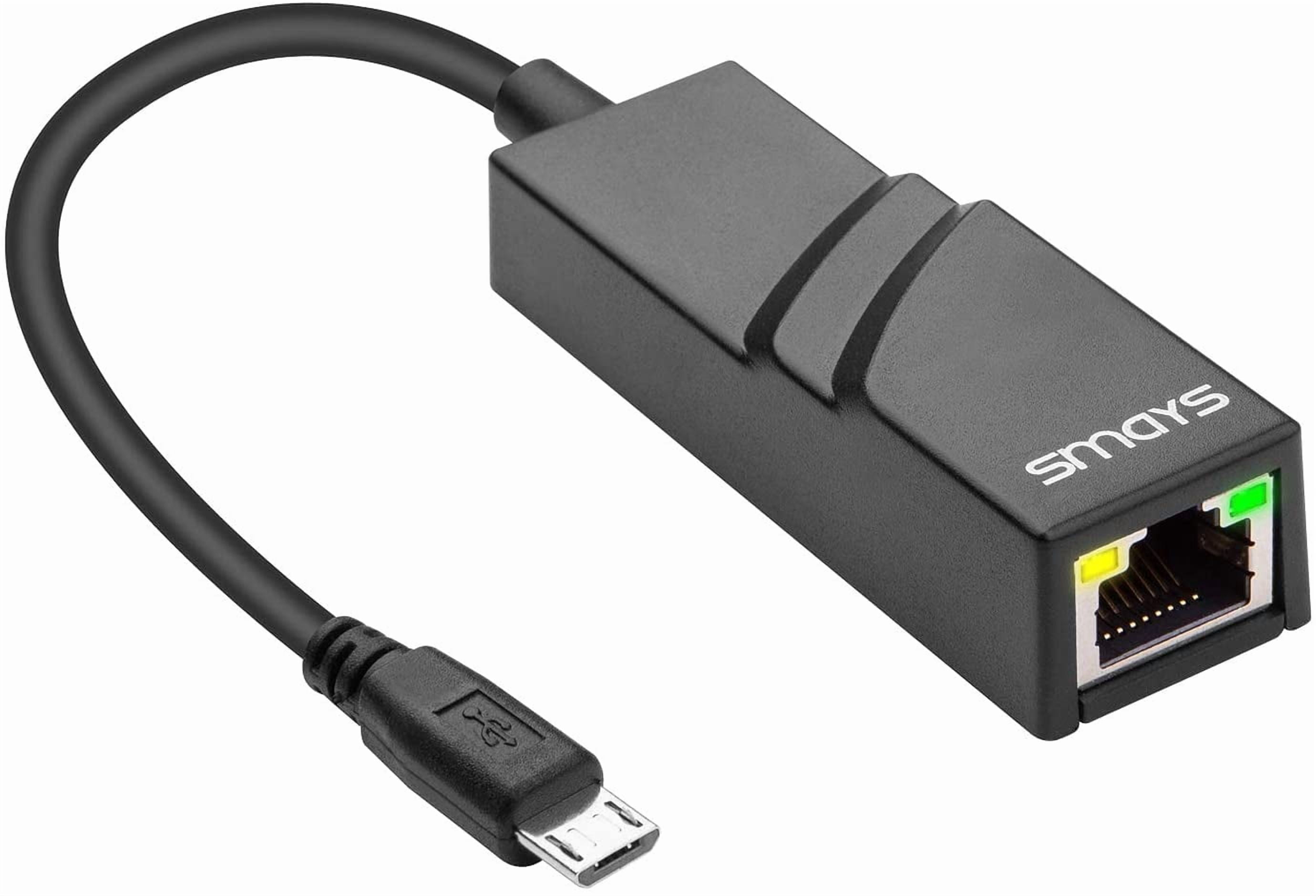 Micro USB OTG Ethernet Adapter for Raspberry Pi Zero, Android Tablets ...
