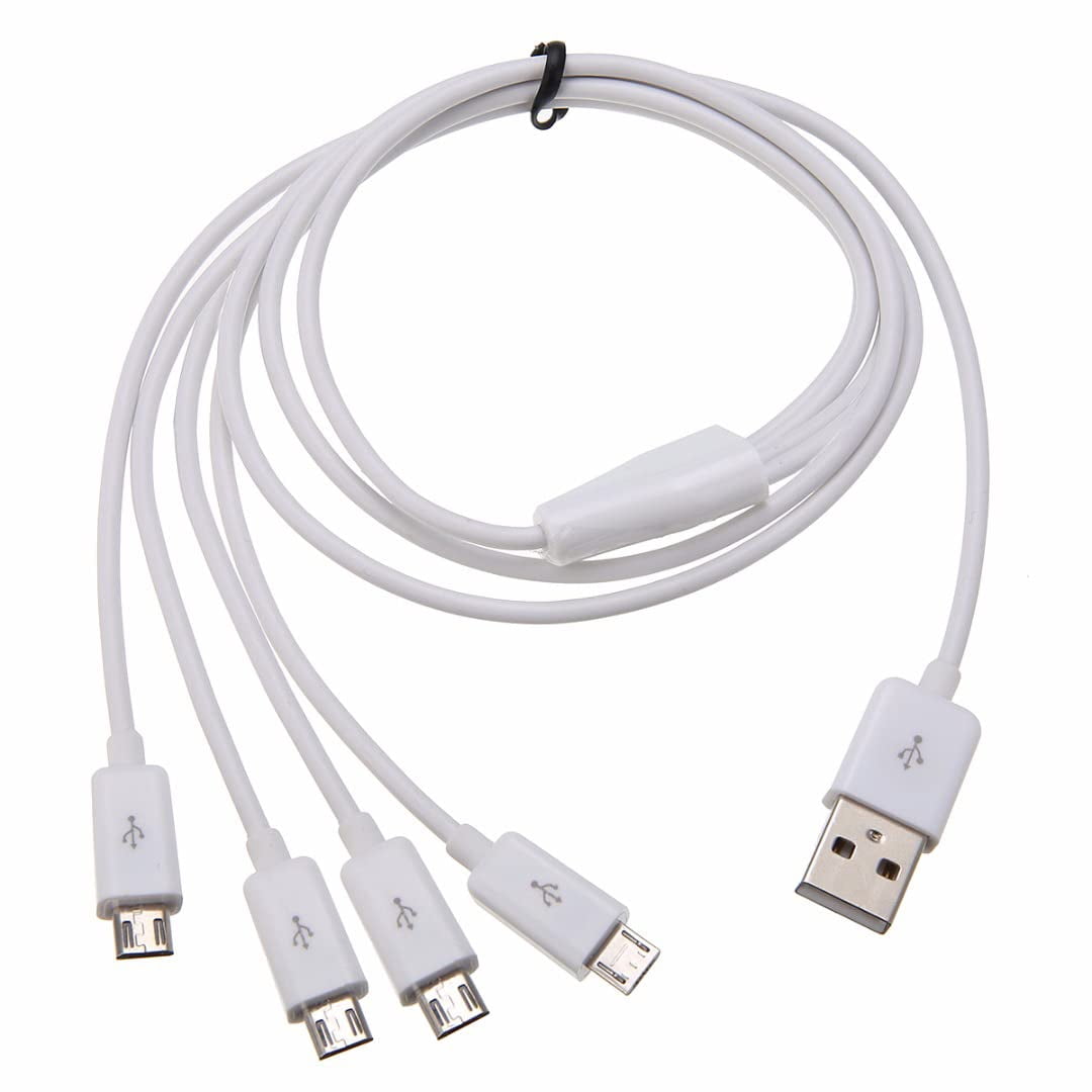 Micro USB Splitter Cable, 4-in-1 Multi Micro USB Charging Cord ...