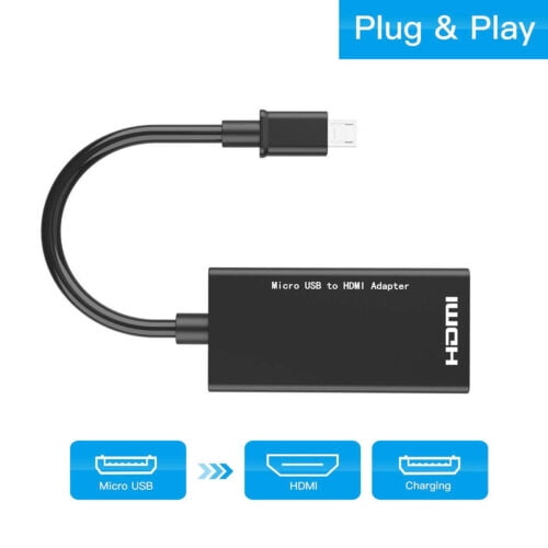 Micro USB To HDMI Cable MHL Adapter For Android Phone LG Huawei Samsung Sony HTC - Walmart.com
