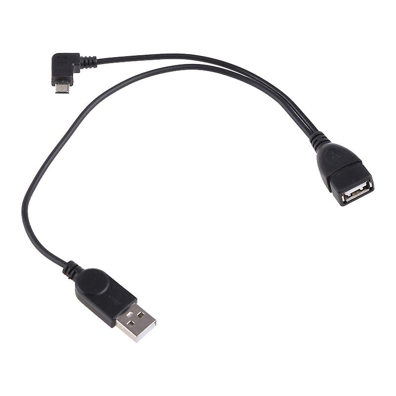 Micro Usb 5 Pin Male To Usb 2.0 Female Host Otg Y-splitter Power ...