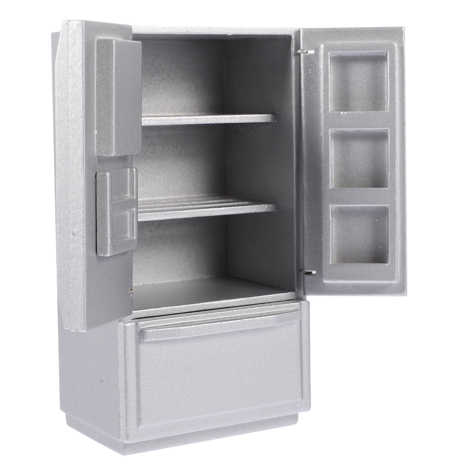 Micro Wood Refrigerator Playhouse Fridge Model Miniature Furniture ...