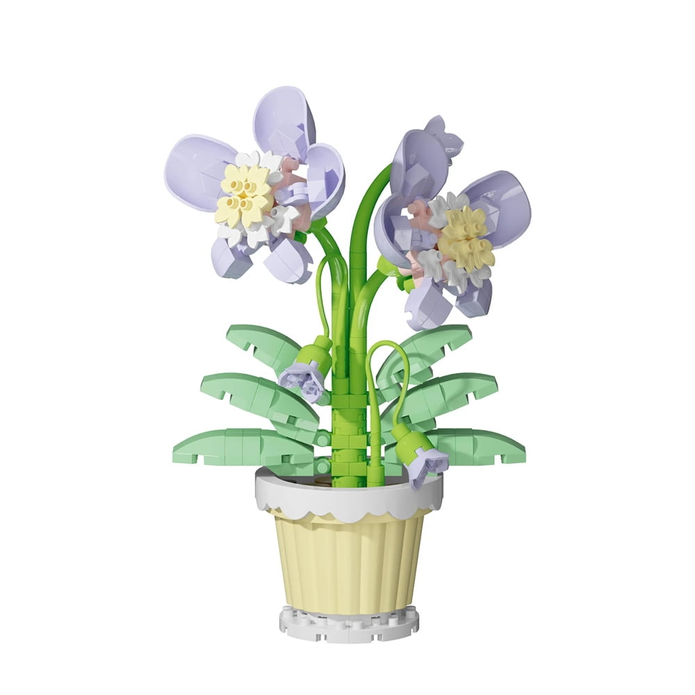 Micro diamond particles flower building blocks bonsai garden romantic ...