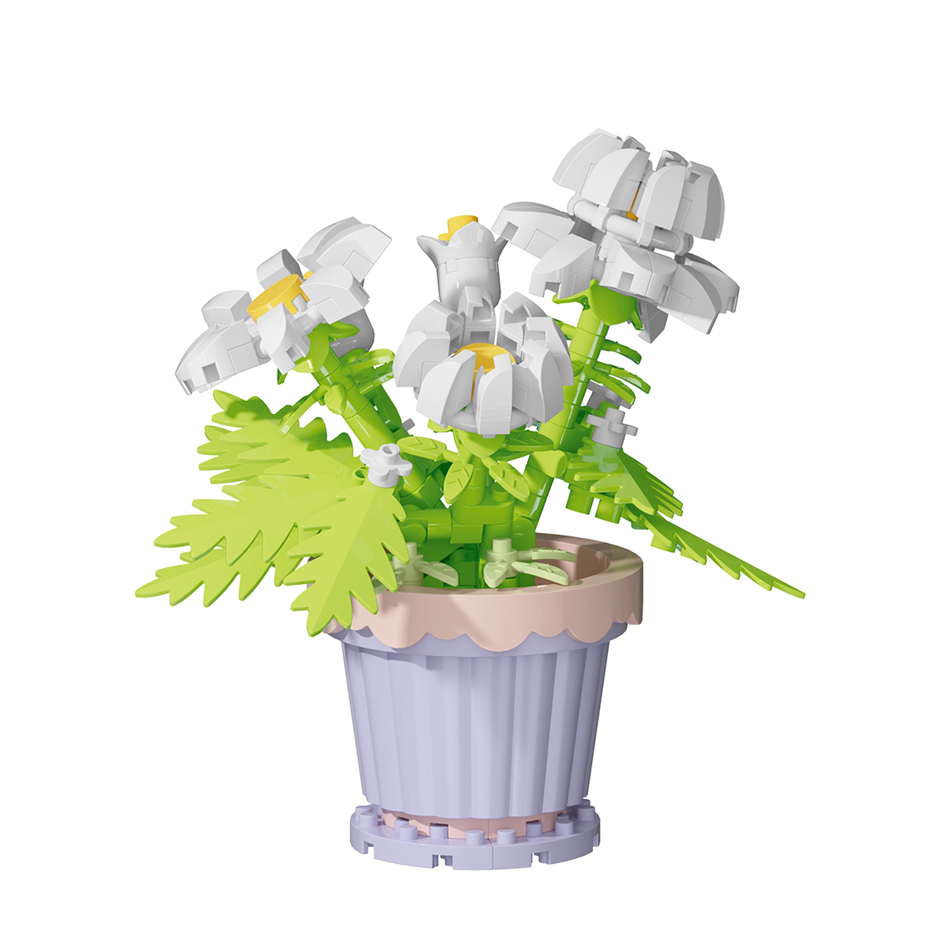 Micro diamond particles flower building blocks bonsai garden romantic ...