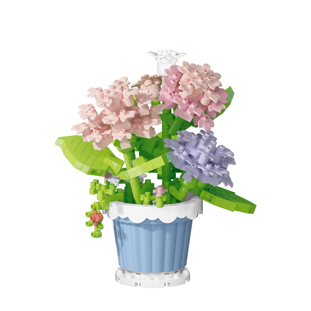 Micro diamond particles flower building blocks bonsai garden romantic ...