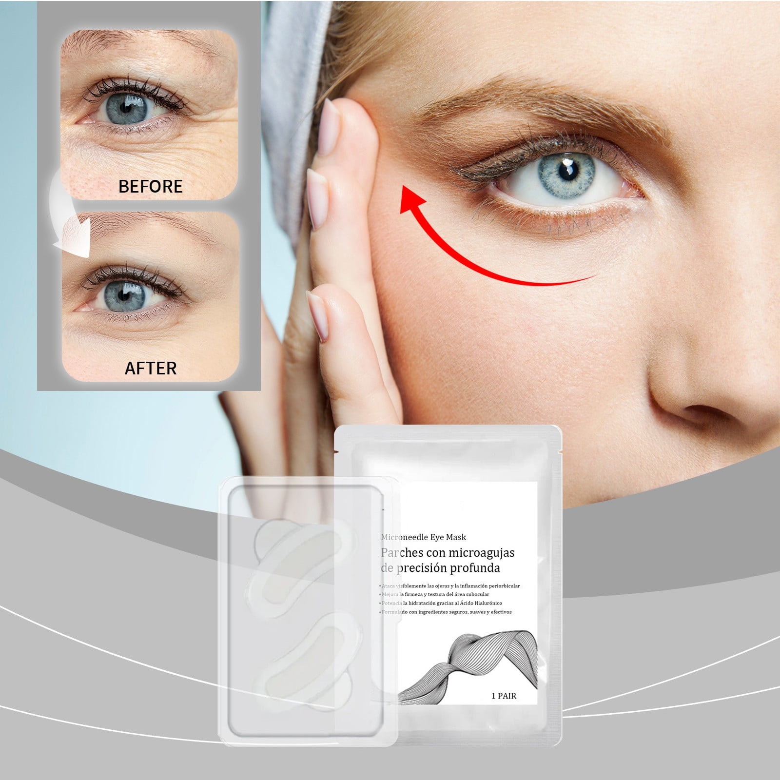 Micro-needle Eye Mask,Lifts and Moisturizes Eye Bags and Dark Circles ...