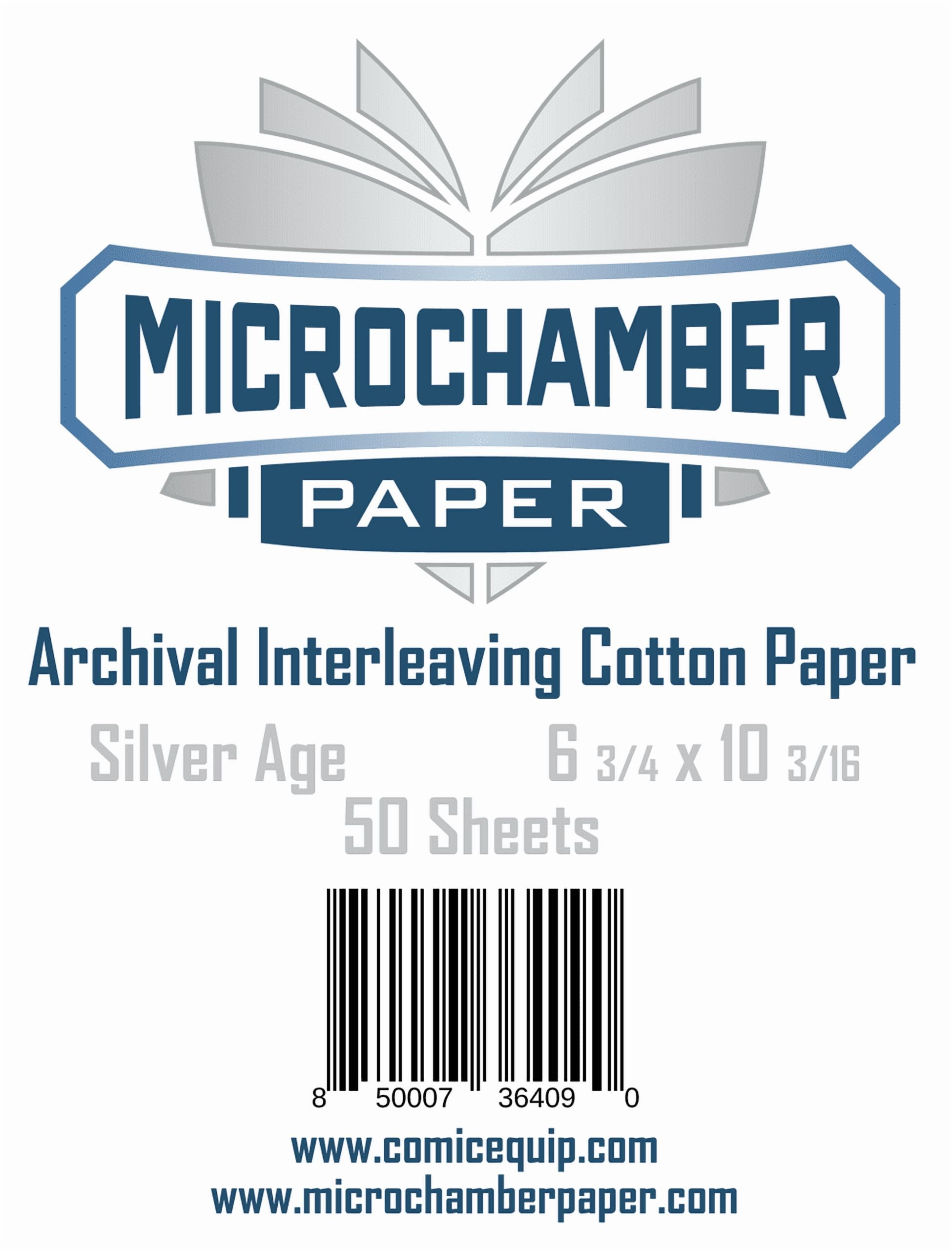 MicroChamber Interleaving Archival Paper for Comic Books Silver Size 50 ...