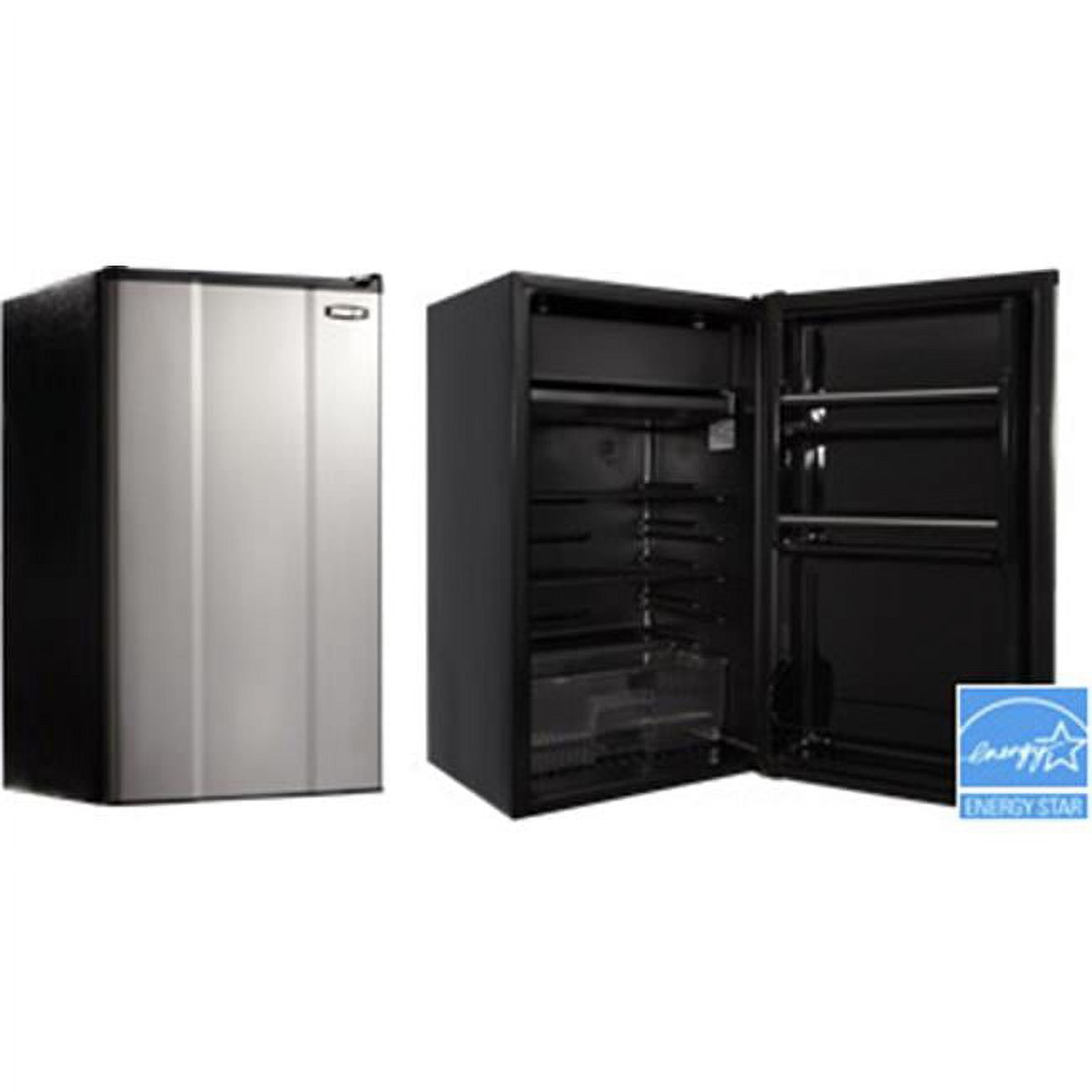 MicroFridge Compact Refrigerator, Stainless Steel - 3.6 cu ft ...
