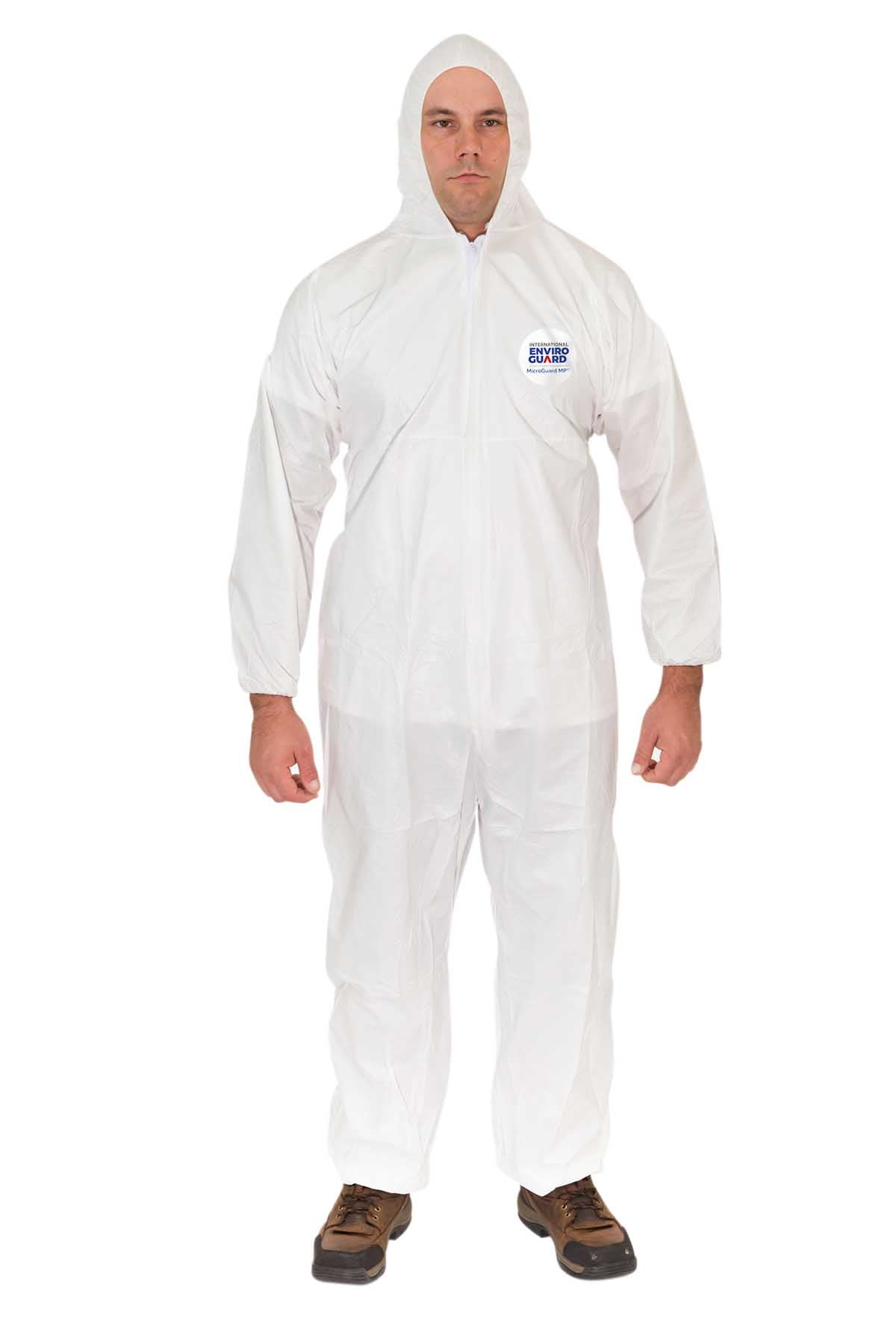 MicroGuard® MP, Microporous Coverall with Attached Hood, Elastic Wrist ...