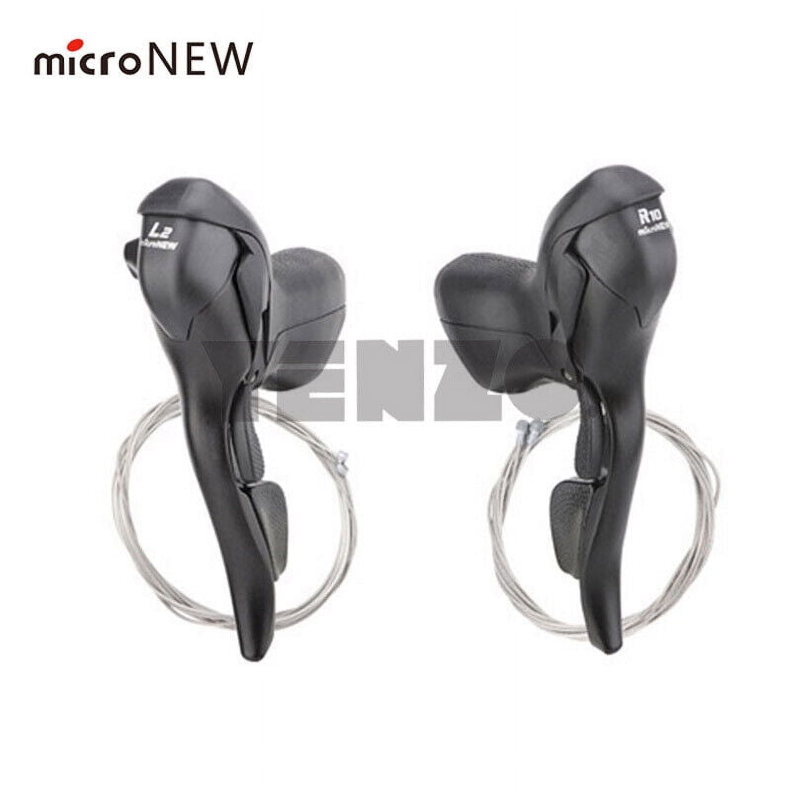 MicroNew 2*7/9/10 Road Bike Shifter Set Left&Right Dual Control Lever ...