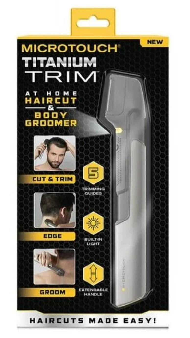 MicroTouch Titanium Trim Cordless Electric Trimmer, at Home Haircut and ...