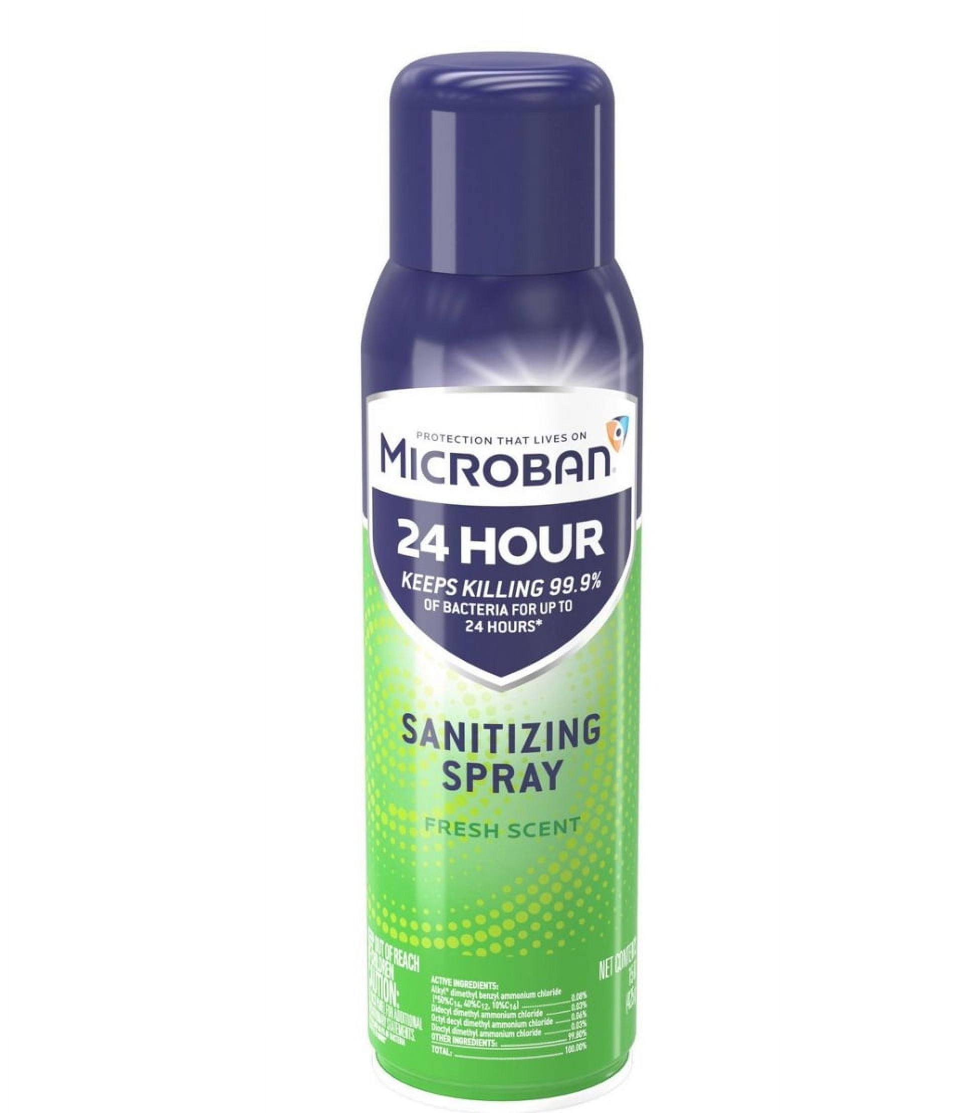 Microban Fresh Scent 24 Hour Disinfectant Sanitizing Spray - 15 fl oz ...