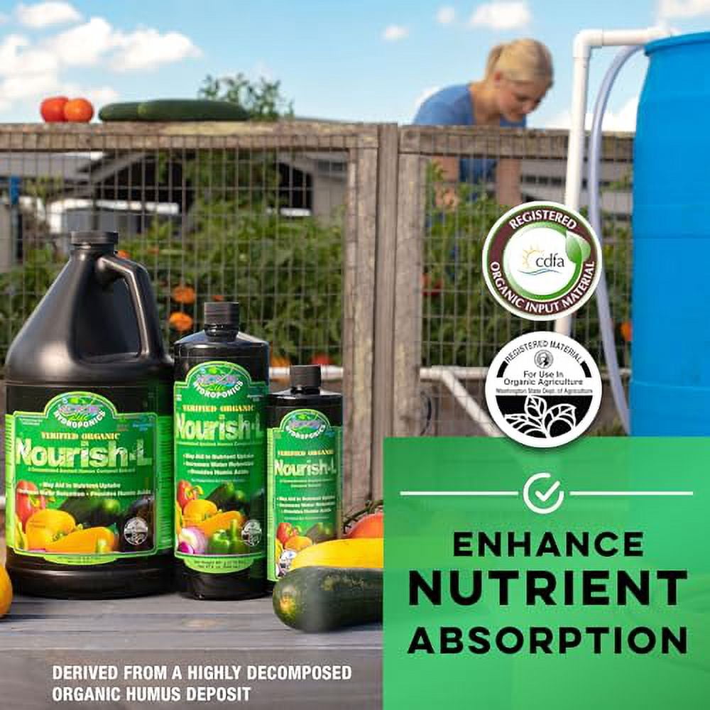 Microbe Life Hydroponics Nourish-L Liquid Fertilizer, Stimulator to ...