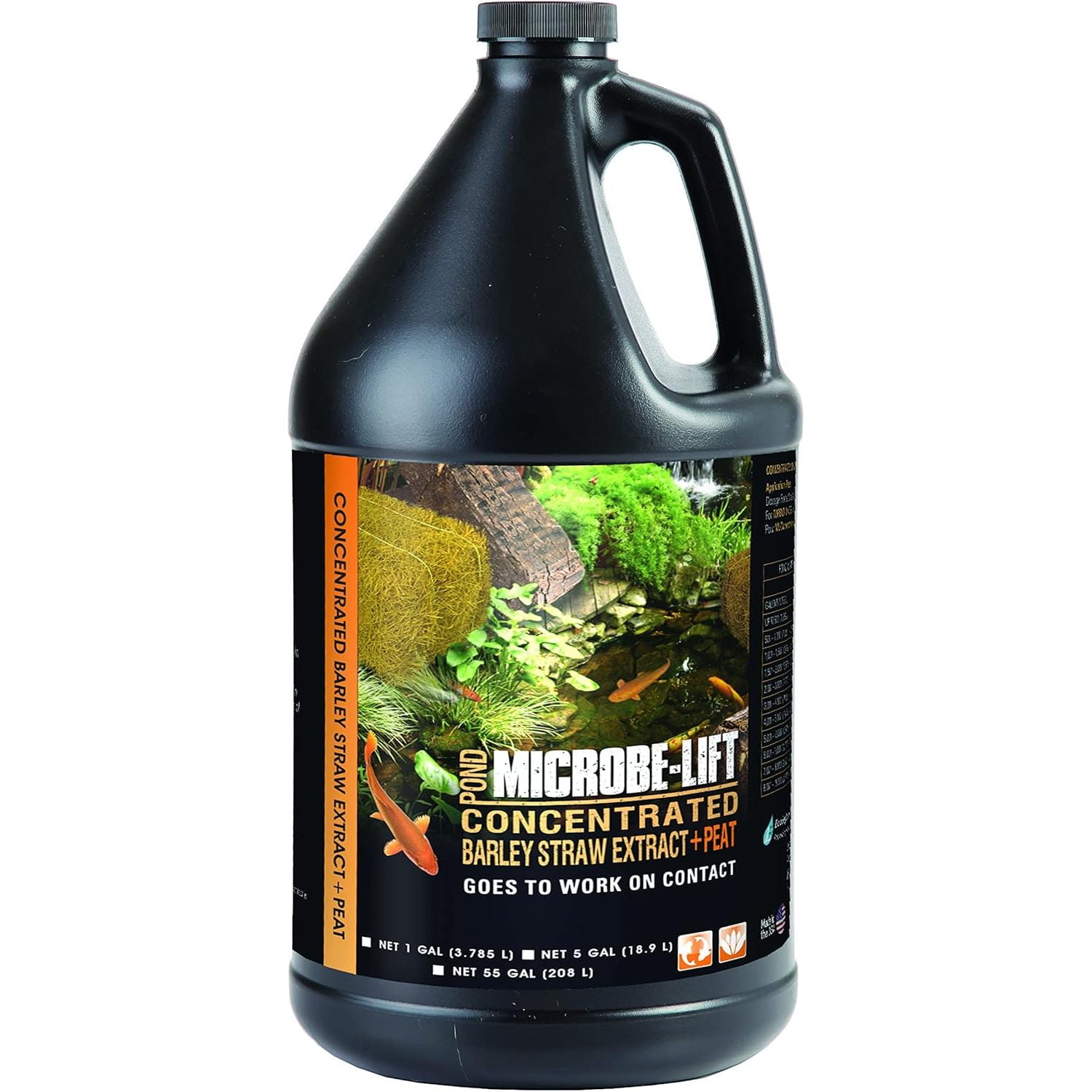 Microbe-Lift Concentrated Barley Straw Extract Plus Liquid Peat Conditioner for Ponds and ...