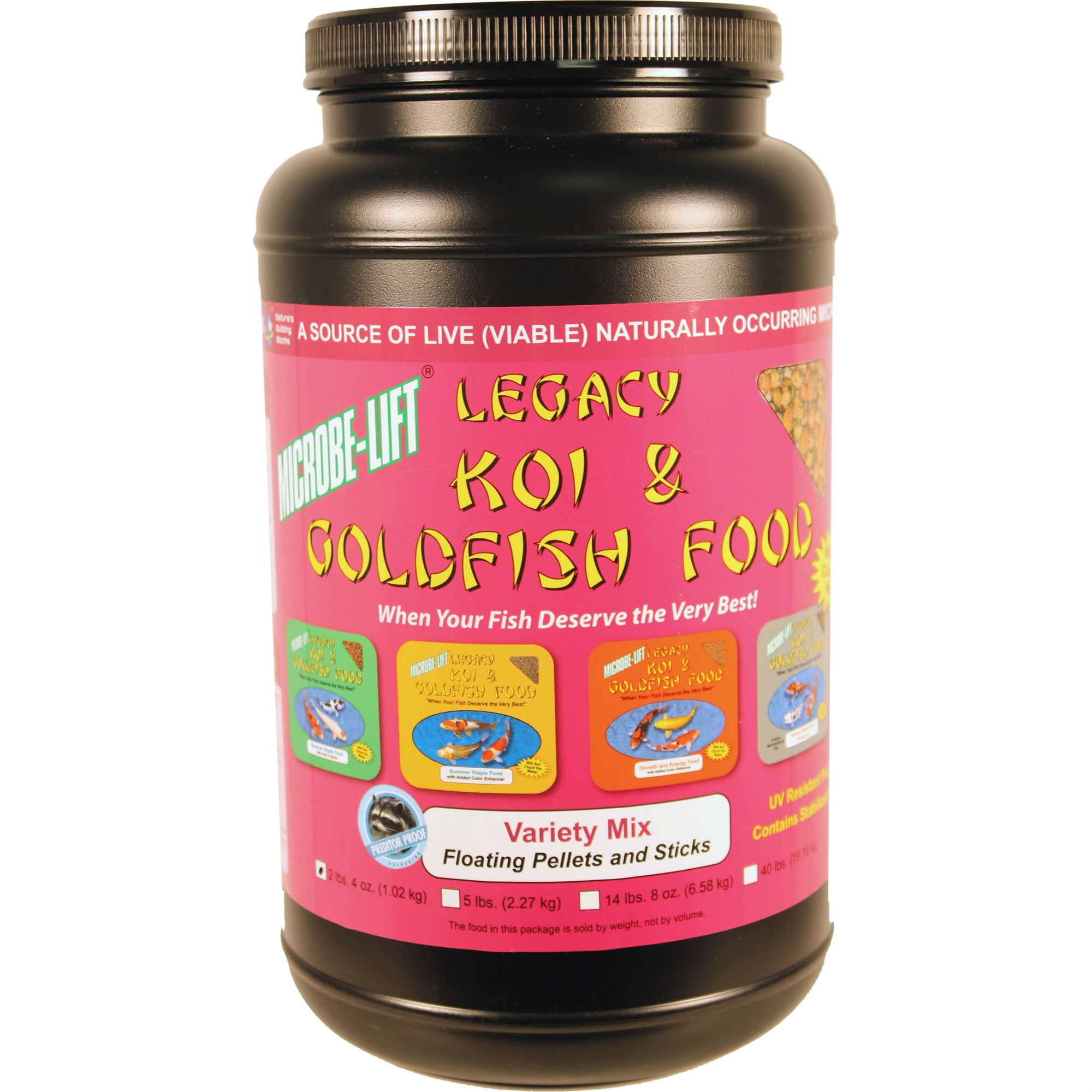 Microbe-Lift MLLVMMD 4 oz Variety Mix Floating Koi & Goldfish Food, 2 ...