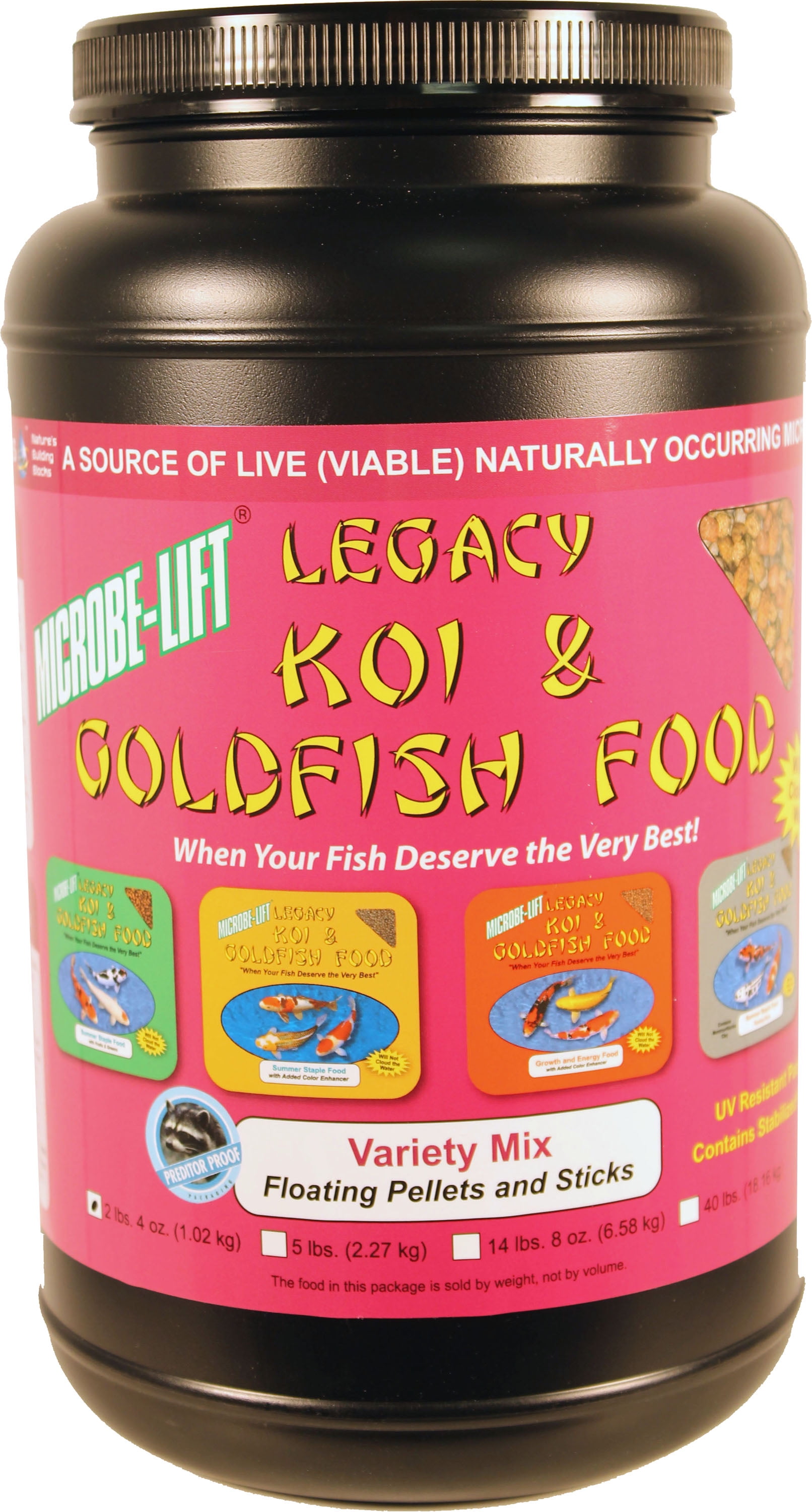 Microbe-Lift MLLVMMD 4 oz Variety Mix Floating Koi & Goldfish Food, 2 ...