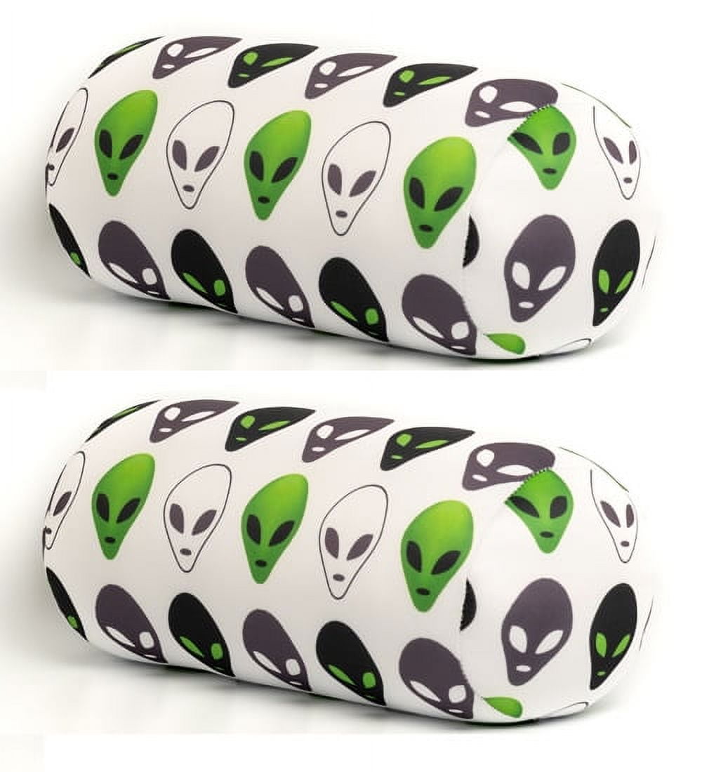 Microbead Space Alien Roll Pillow Combo Pack 2 Pillows Sci-fi UFO Movie ...