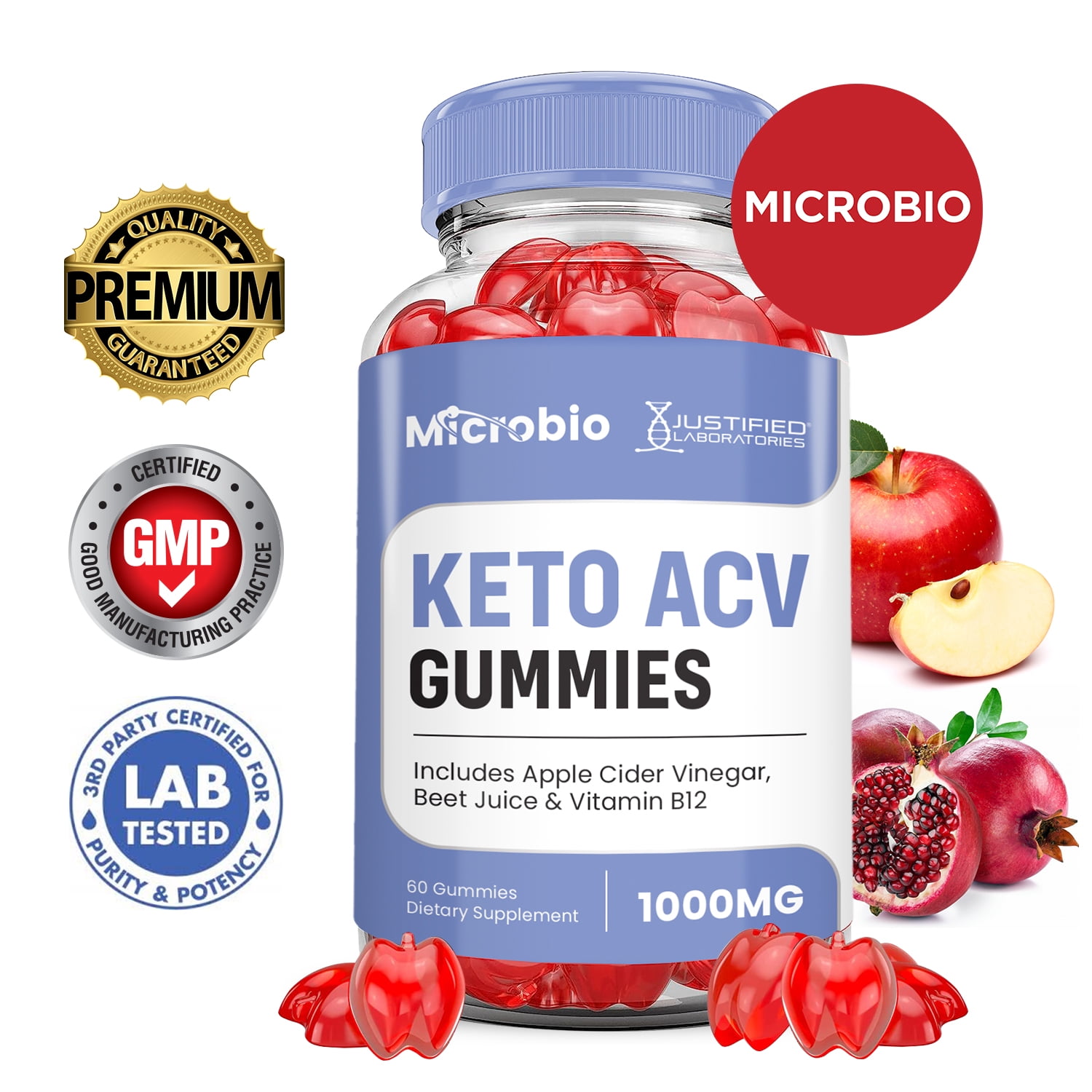 Microbio Keto ACV Gummies 1000MG Dietary Supplement 60 Gummys - Walmart.com