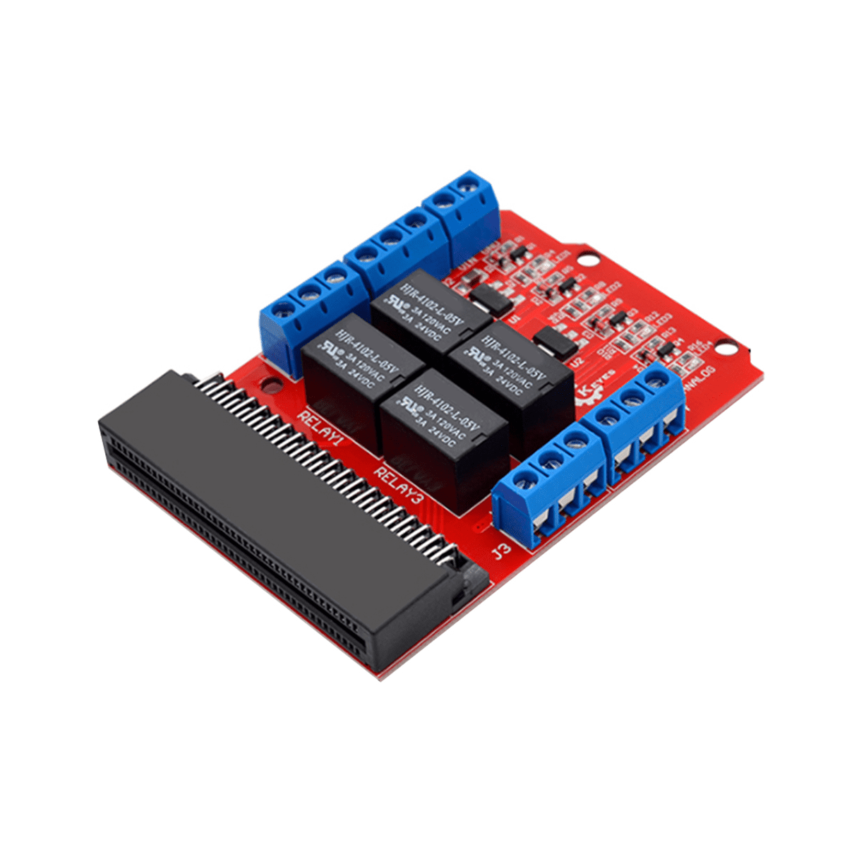 Microbit 4 Channel Relay Module Shield 5V High Trigger Programming ...