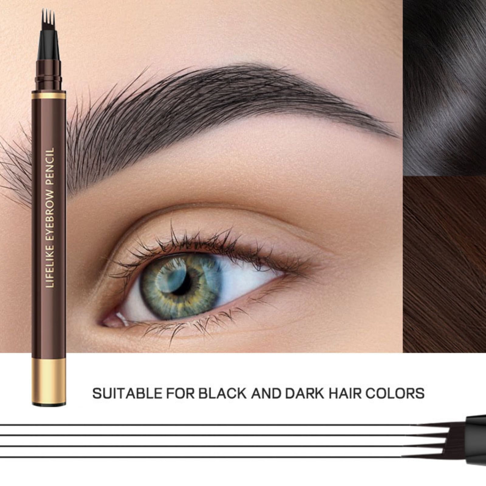 Microblade Eyebrow Pencil Quad with Liquid Hydration for Long-Lasting ...