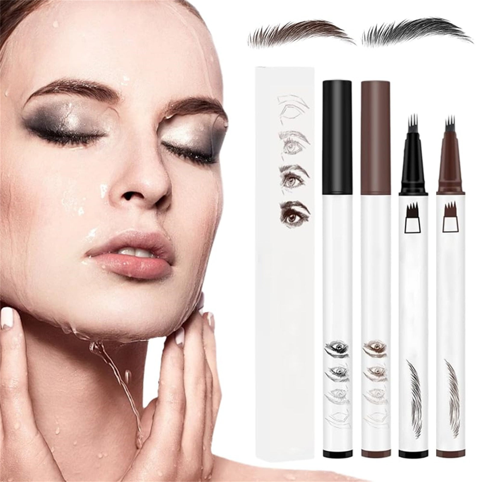 Microblading Eyebrow Pen, 2024 Upgrade 3D Waterproof Eyebrow Contouring ...