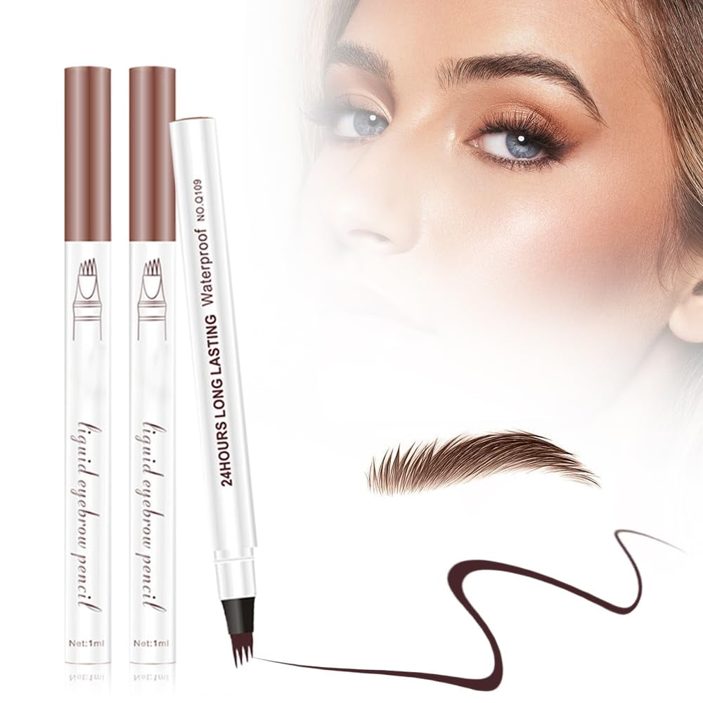 Microblading Eyebrow Pen, 3D Waterproof Magic Eyebrow Pencil 4 Fork Tip ...