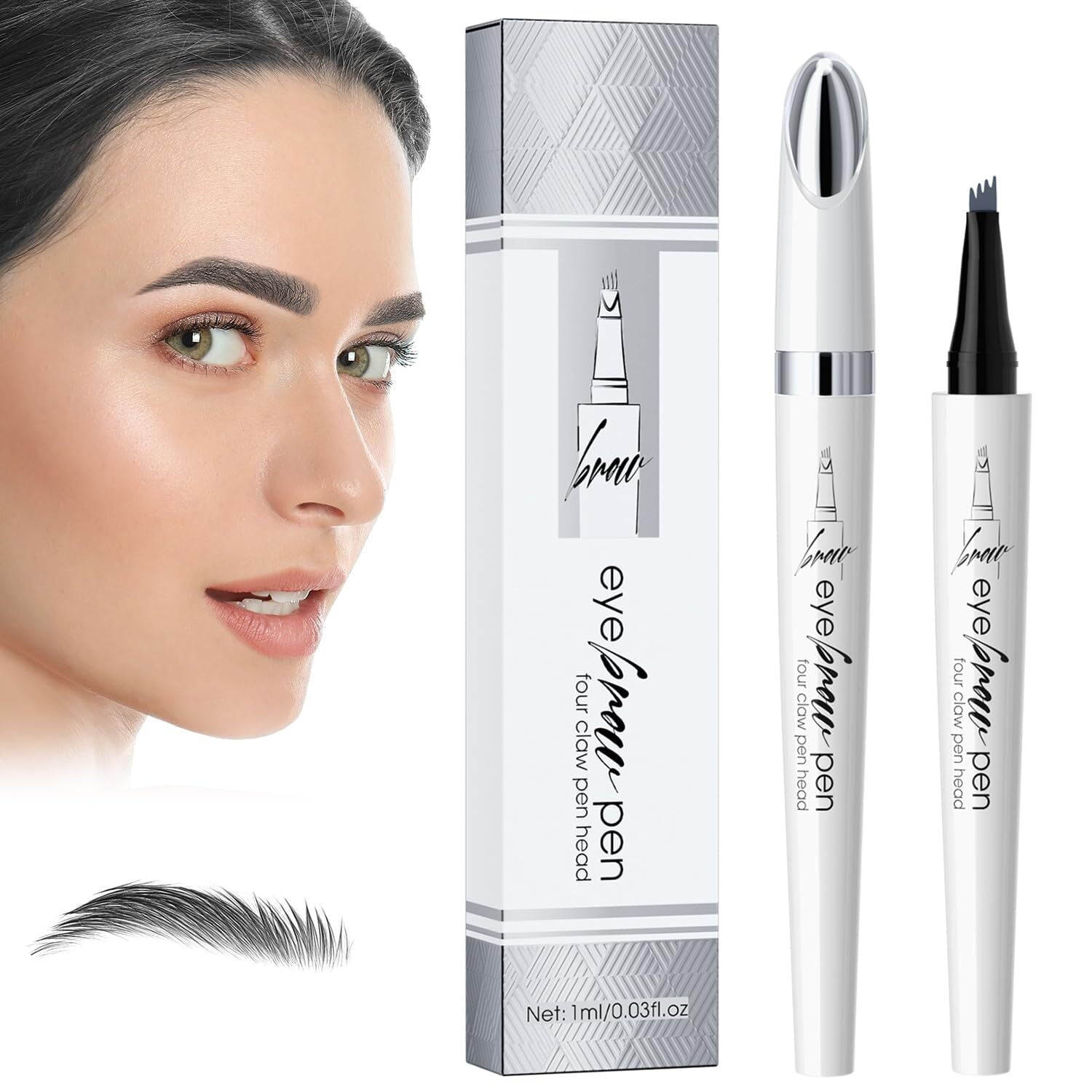 Microblading Eyebrow Pen,3D Waterproof Magic Eyebrow Pencil,4-Tip ...