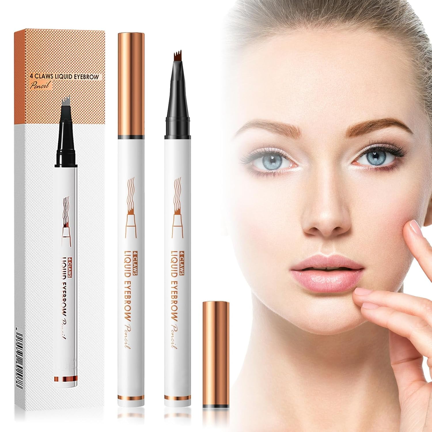 Microblading Eyebrow Pen,3d Waterproof 4 Tip Magic Eyebrow Pencil ...