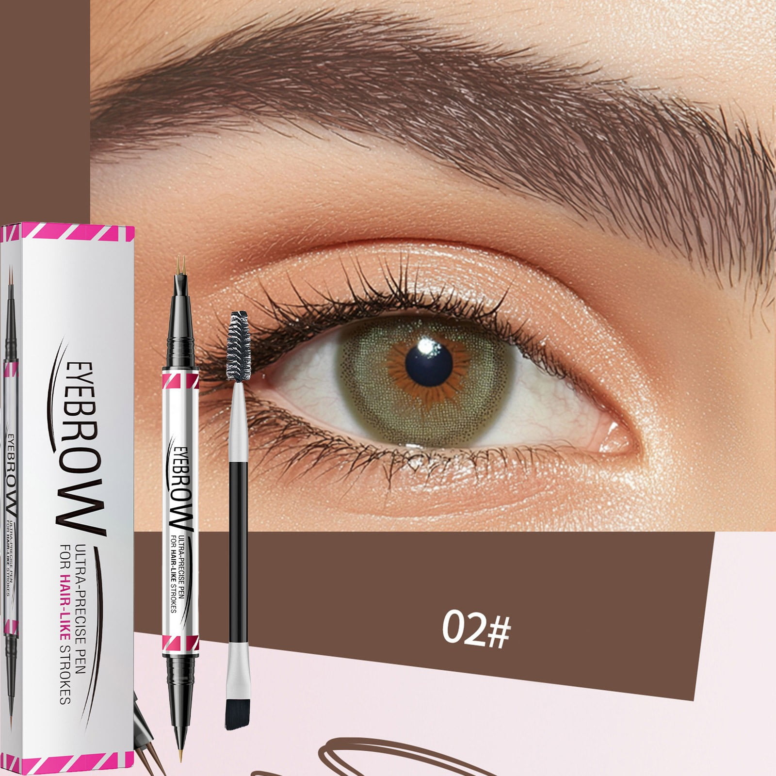 Microblading Eyebrow Pen Waterproof 2-in-1 Dual-Ended Eye Brow Pen with ...
