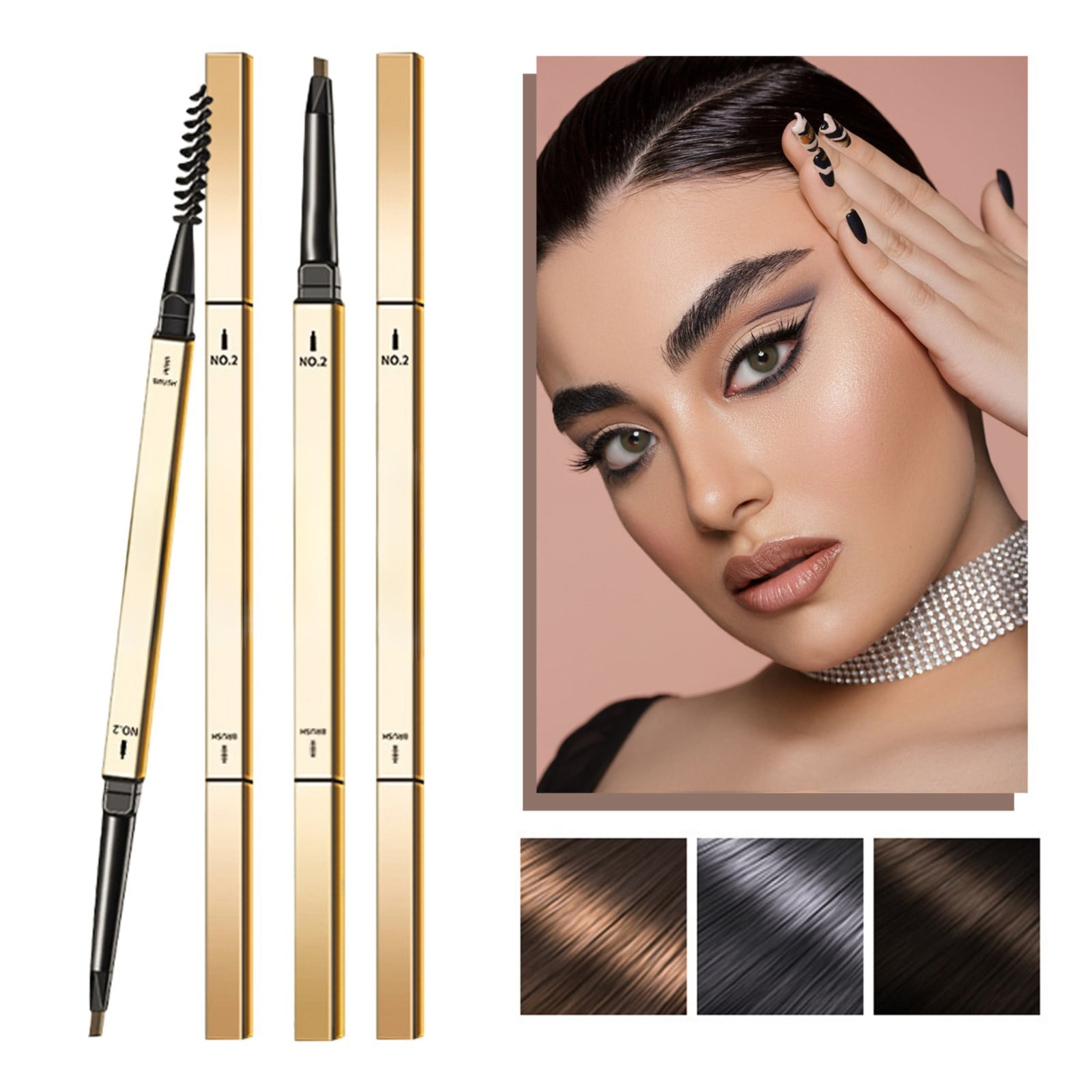Microblading Eyebrow Pencil - Brow Pencil 2-in-1 Dual-Ended Eyebrow Pen ...