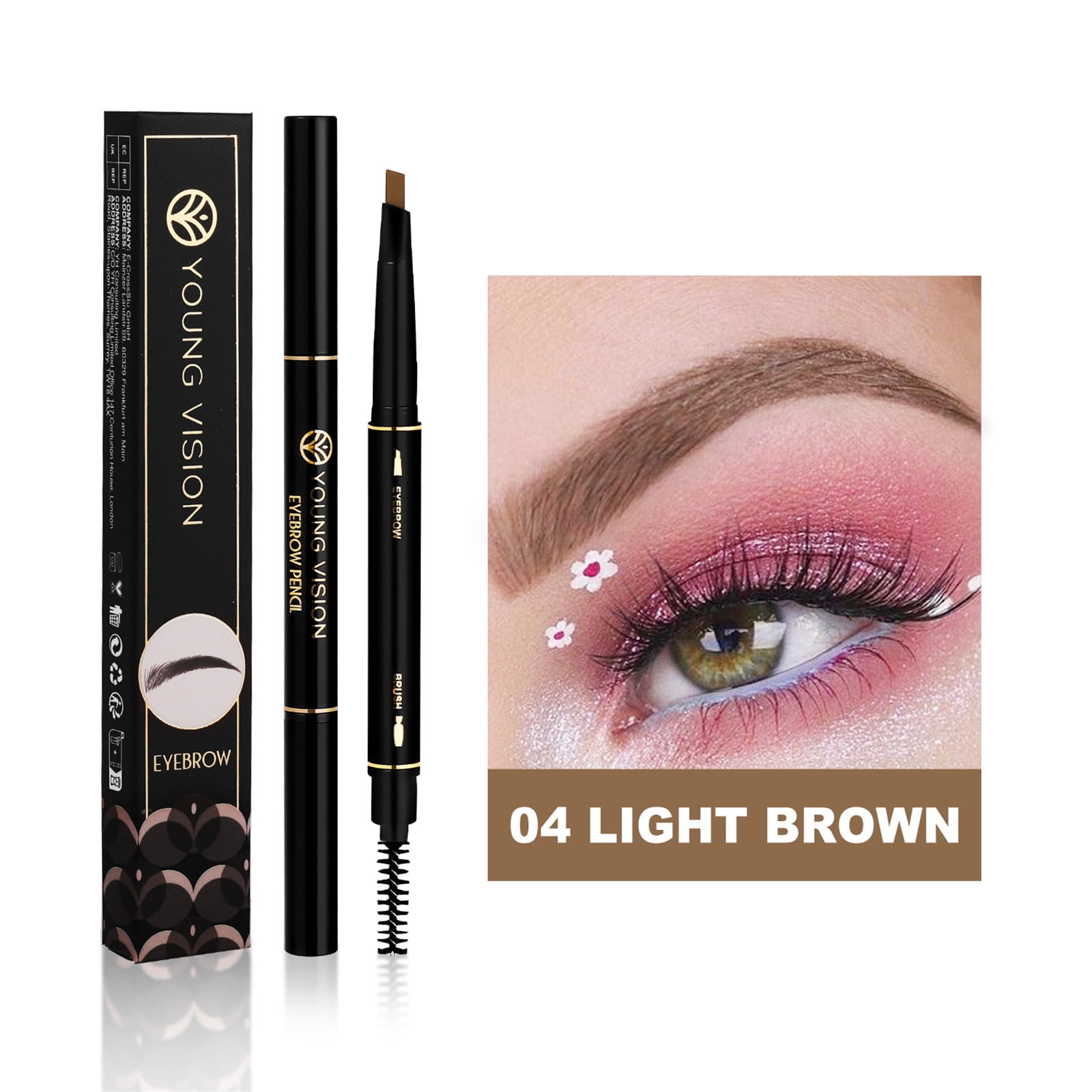 Microblading Eyebrow Pencil - Brow Pencil 2-in-1 Dual-Ended Eyebrow Pen ...