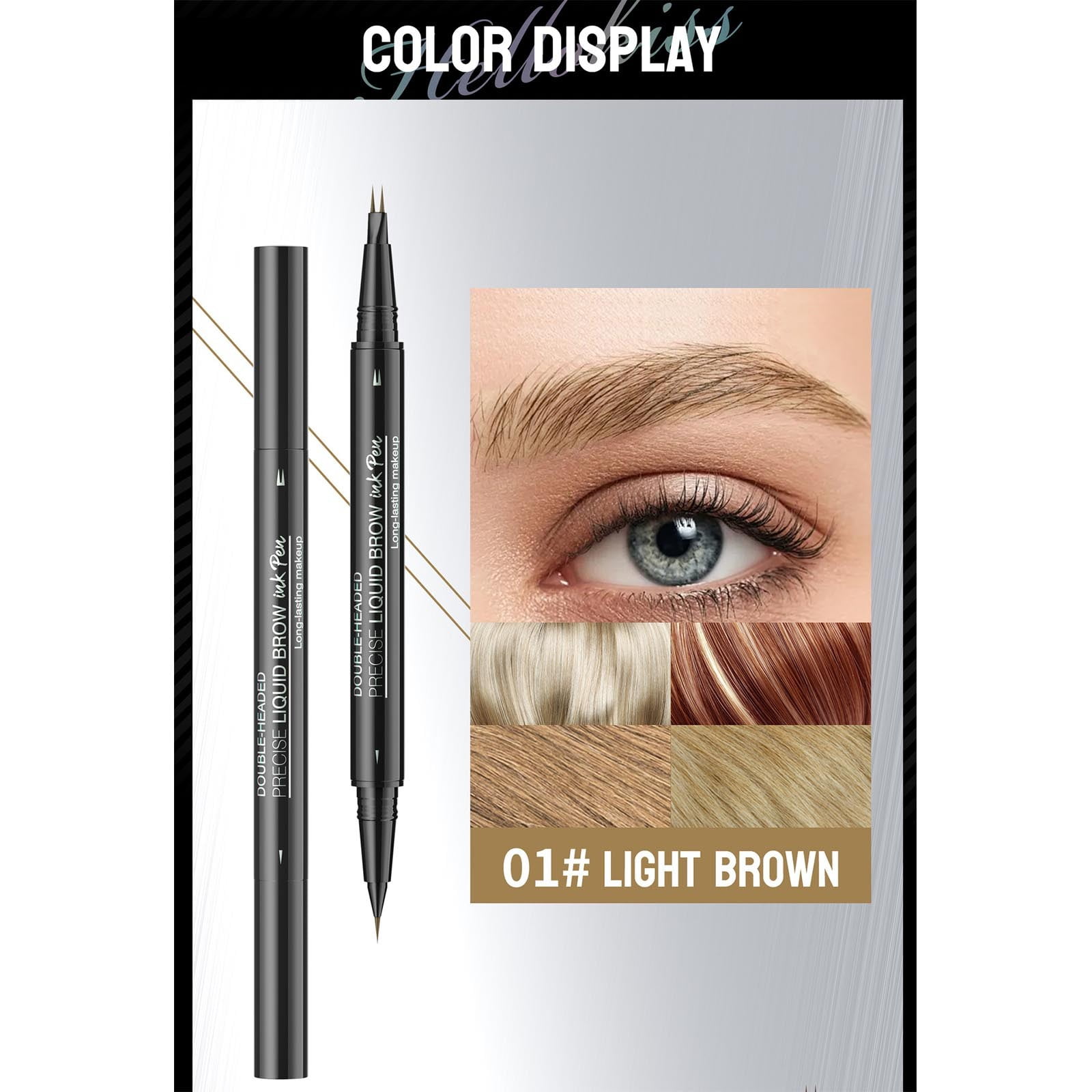 Microblading Eyebrow Pencil, Precise Liquid Brow Double Headed Ink Pen ...