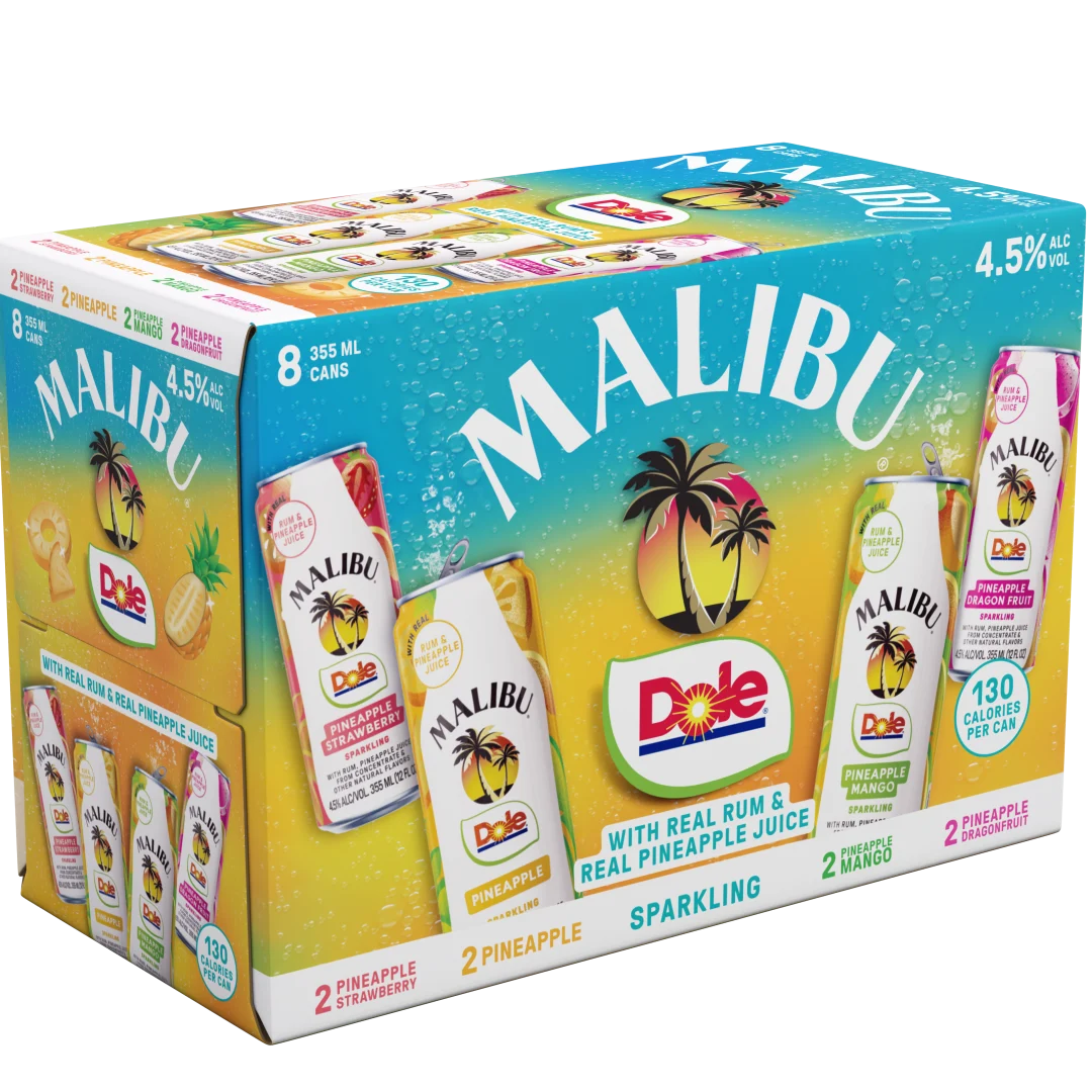 Malibu Rum + Dole Ready to Drink Variety 8 pack, 4.5% ABV - Walmart.com