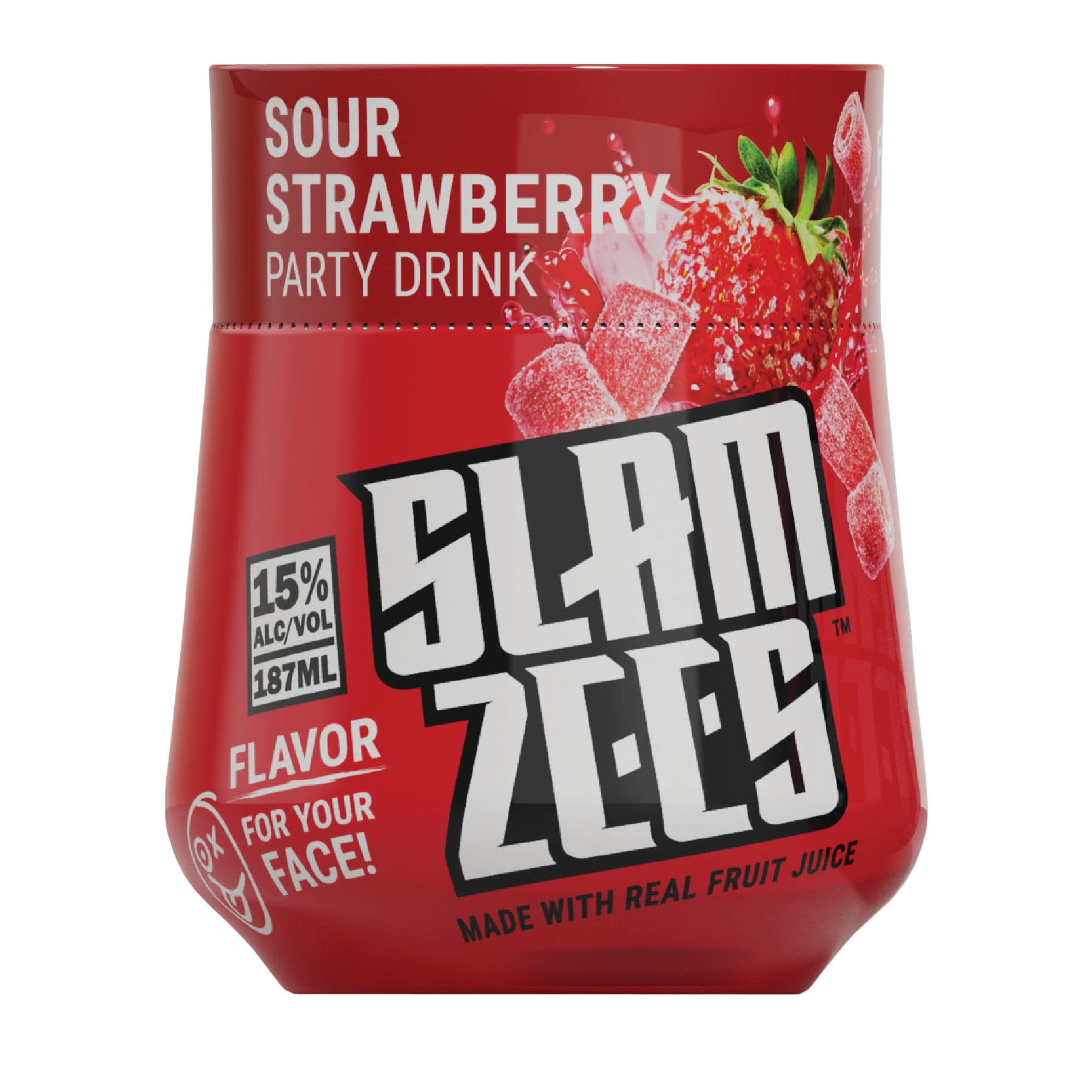 Slamzees Sour Strawberry Party Drink Texas Wine Based Cocktail, 187 ml ...