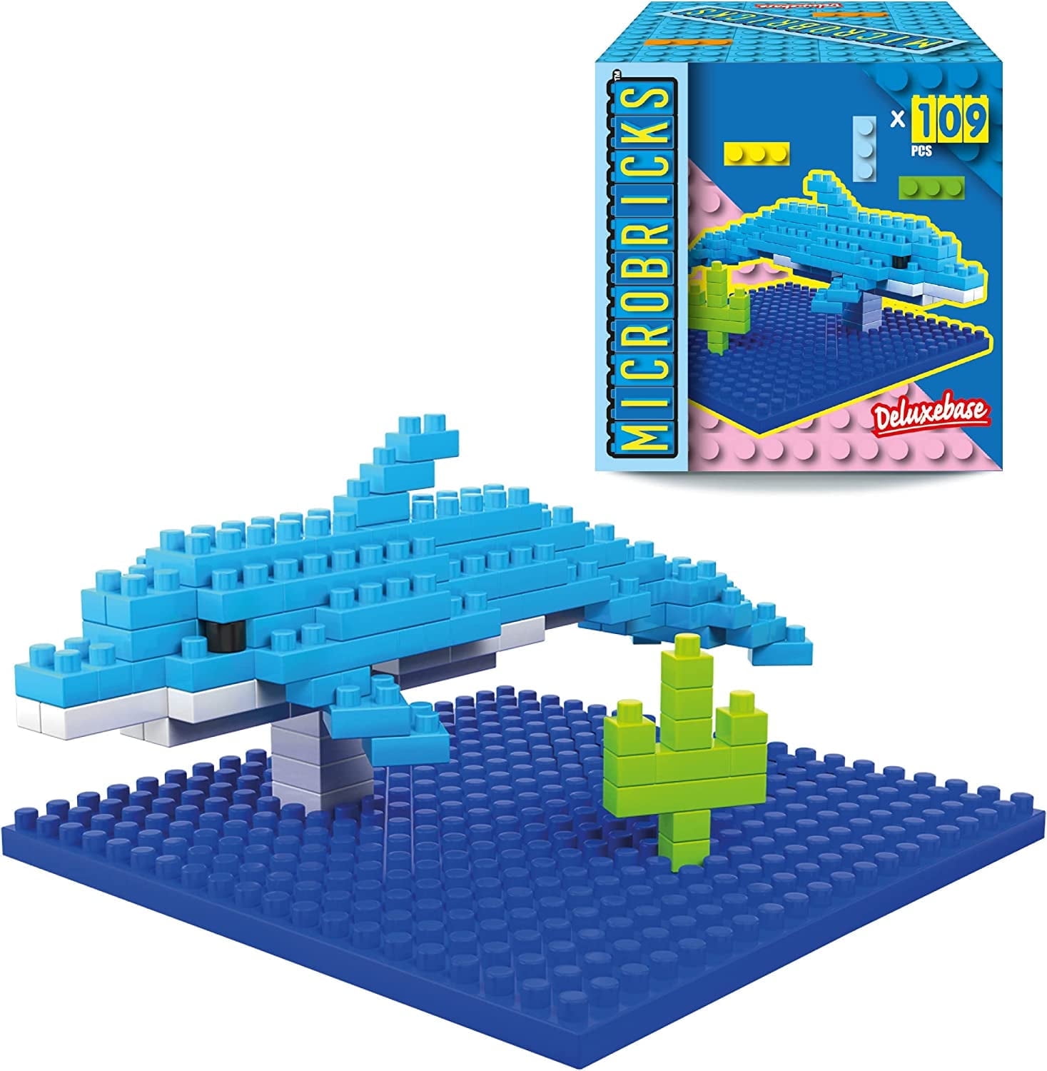 Microbricks Dolphin by Deluxebase – Sealife 3D Mini Blocks Puzzle ...