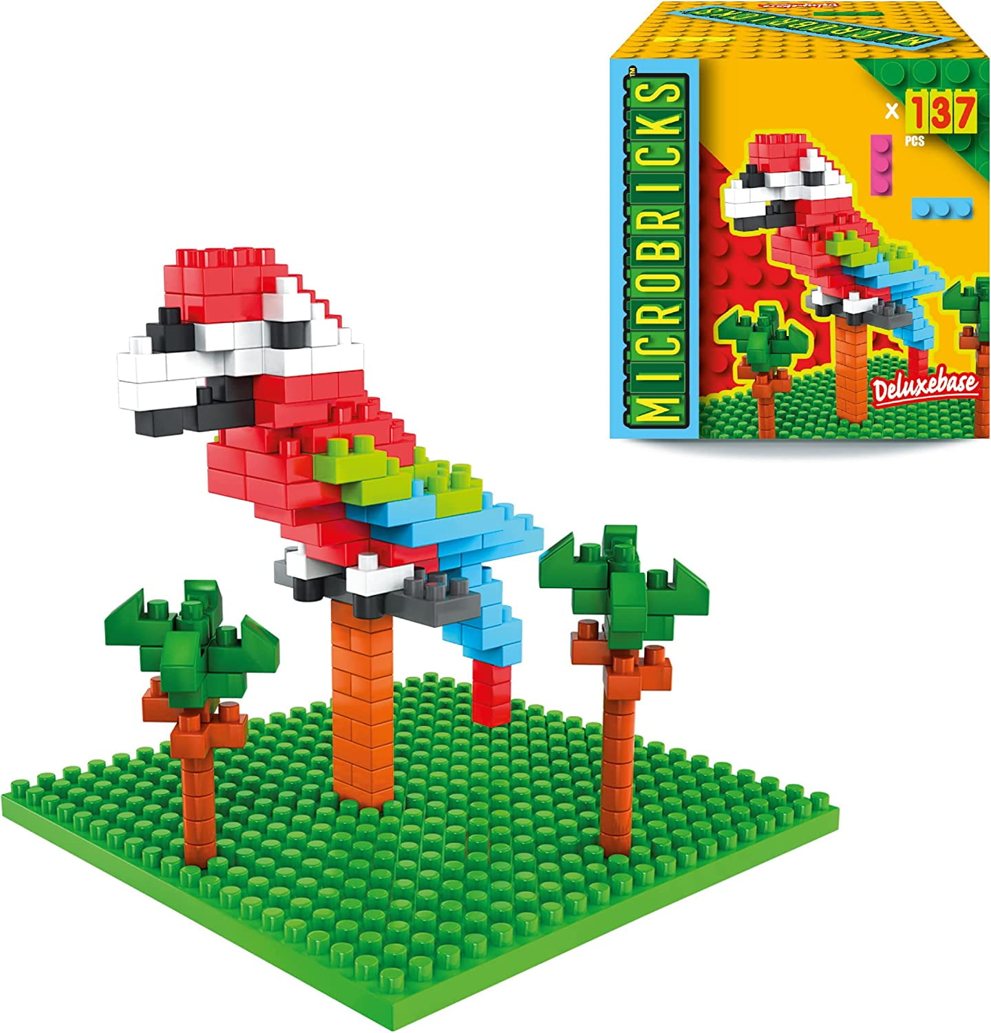 Microbricks Parrot from Deluxebase. Jungle Themed 3D Puzzle Mini Blocks ...