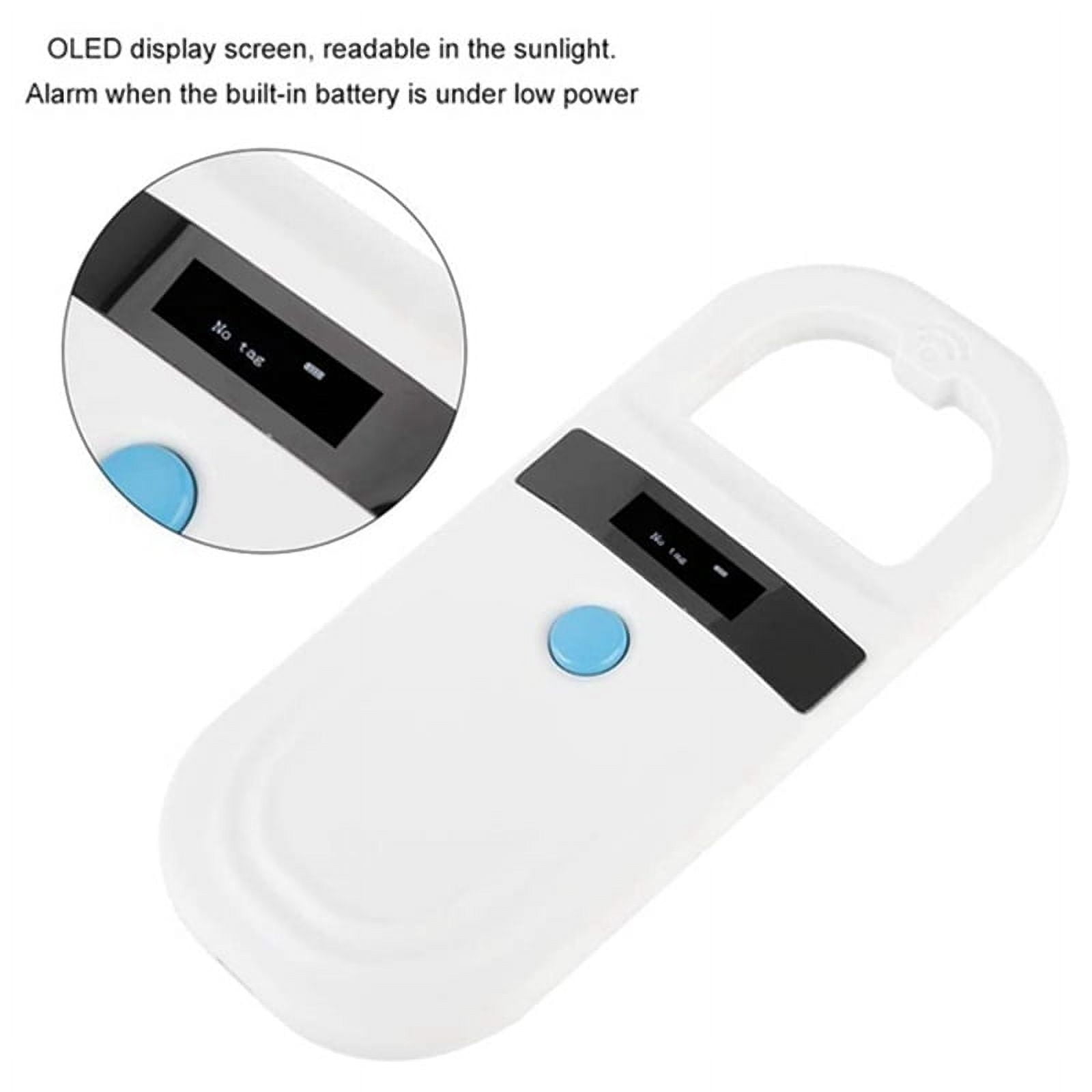 Microchips Reader RFID 134.2 Khz, ID Microchips Scanner with 0.91 Inch ...