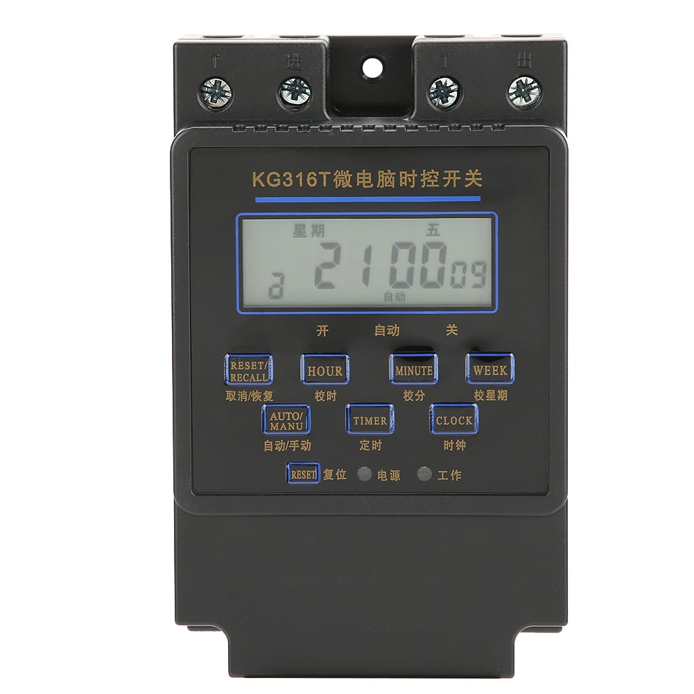 Microcomputer-Controlled Time Management LCD Programmable Timer Switch for 220VAC - Walmart.com