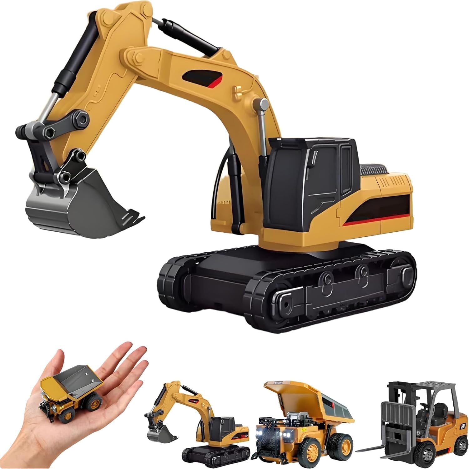 Microcrew Mini RC Construction Series – Pocket Dump Truck, Excavator ...