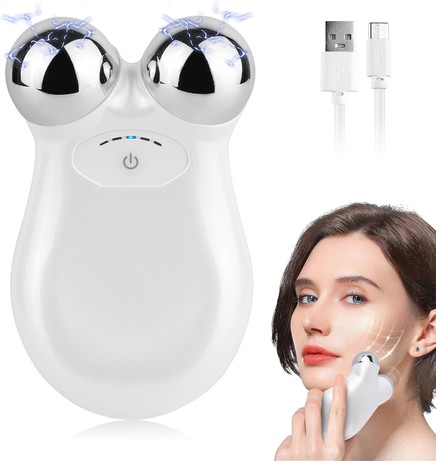 Microcurrent Facial Devices, Five Modes Face Massager Mini Microcurrent ...