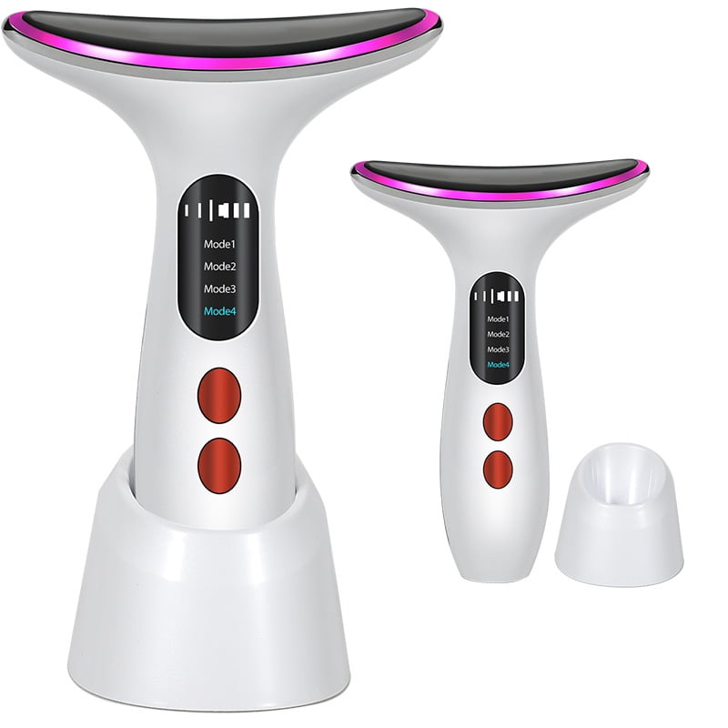 Microcurrent neck beauty instrument with base, color light beauty ...