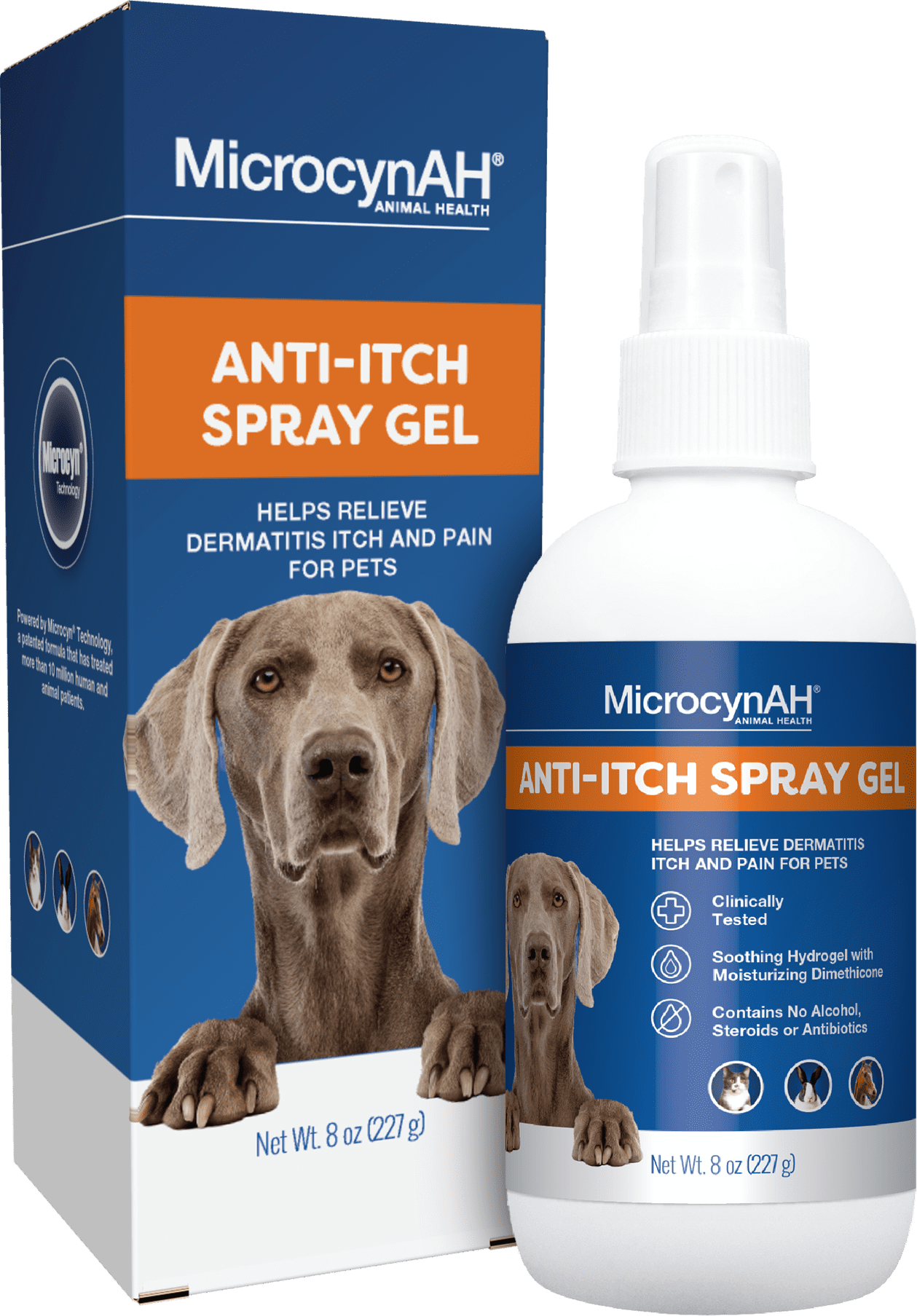 MicrocynAH Anti-Itch Spray Gel 8 oz - PDS-095668570200 - Walmart.com