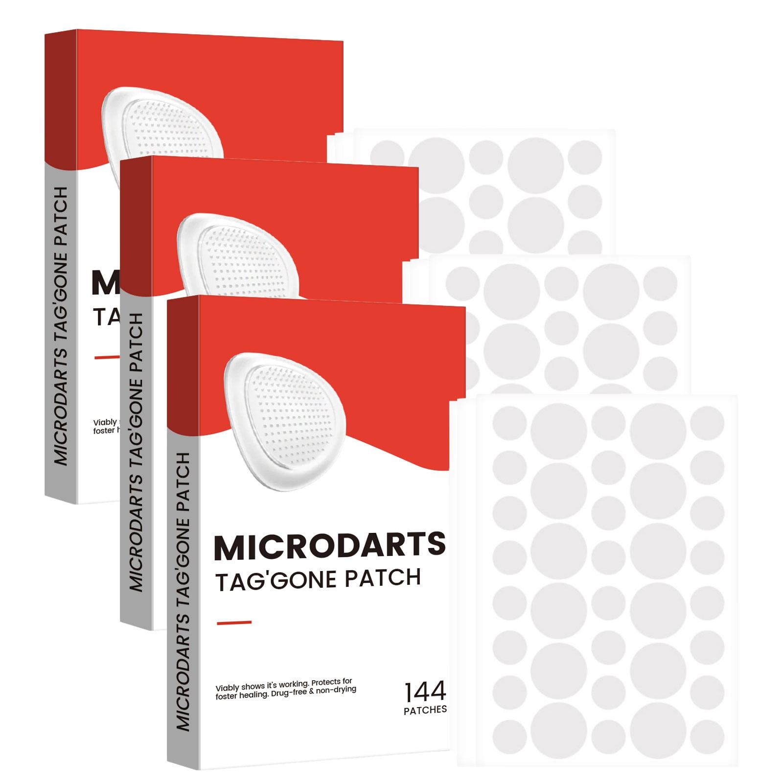 Microdarts Tag Gone Patch 144pcs | Invisible Spot Stickers for Face ...