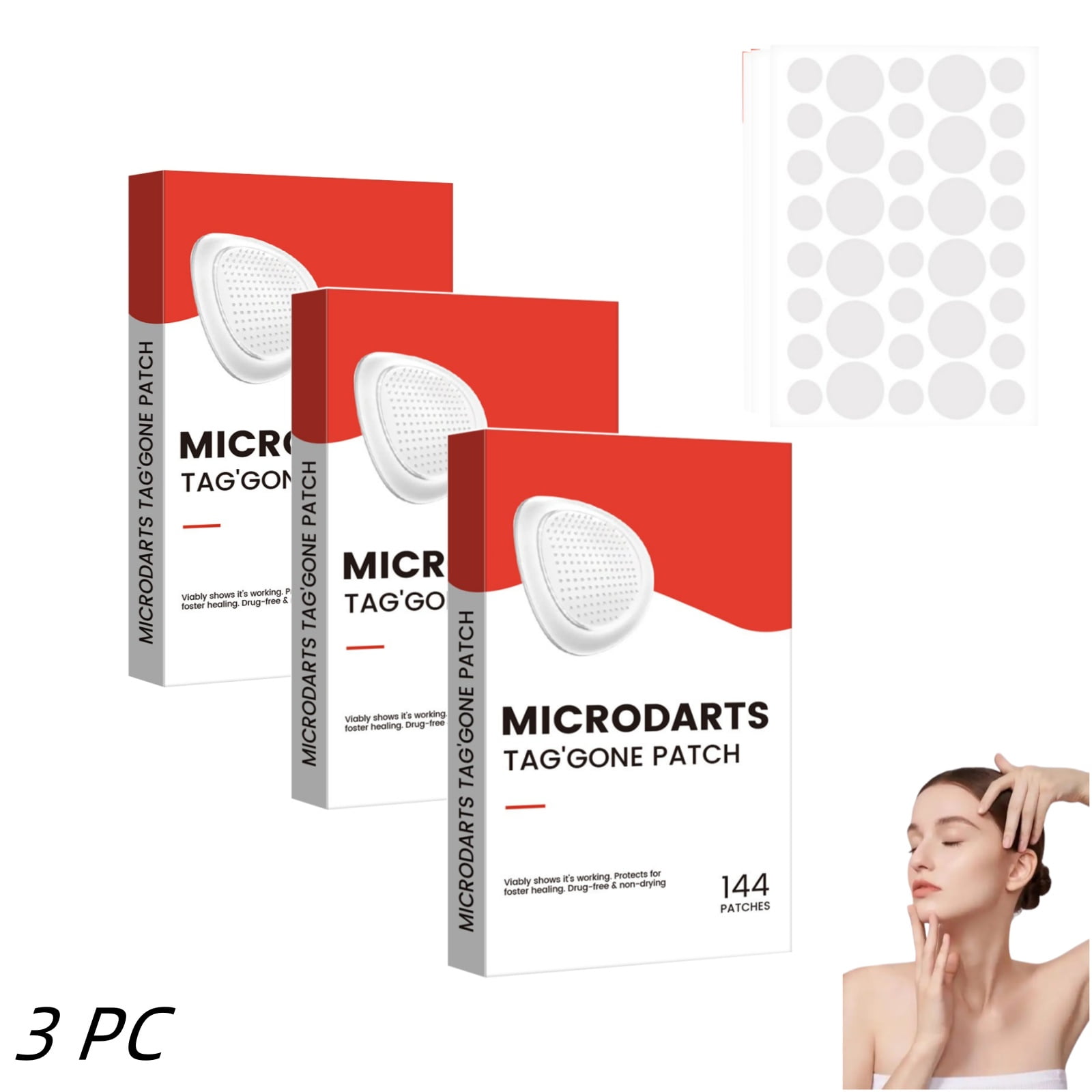 Microdarts Tag'gone Patch, Pimple Patches, Microdart Tag Gone Pimple ...