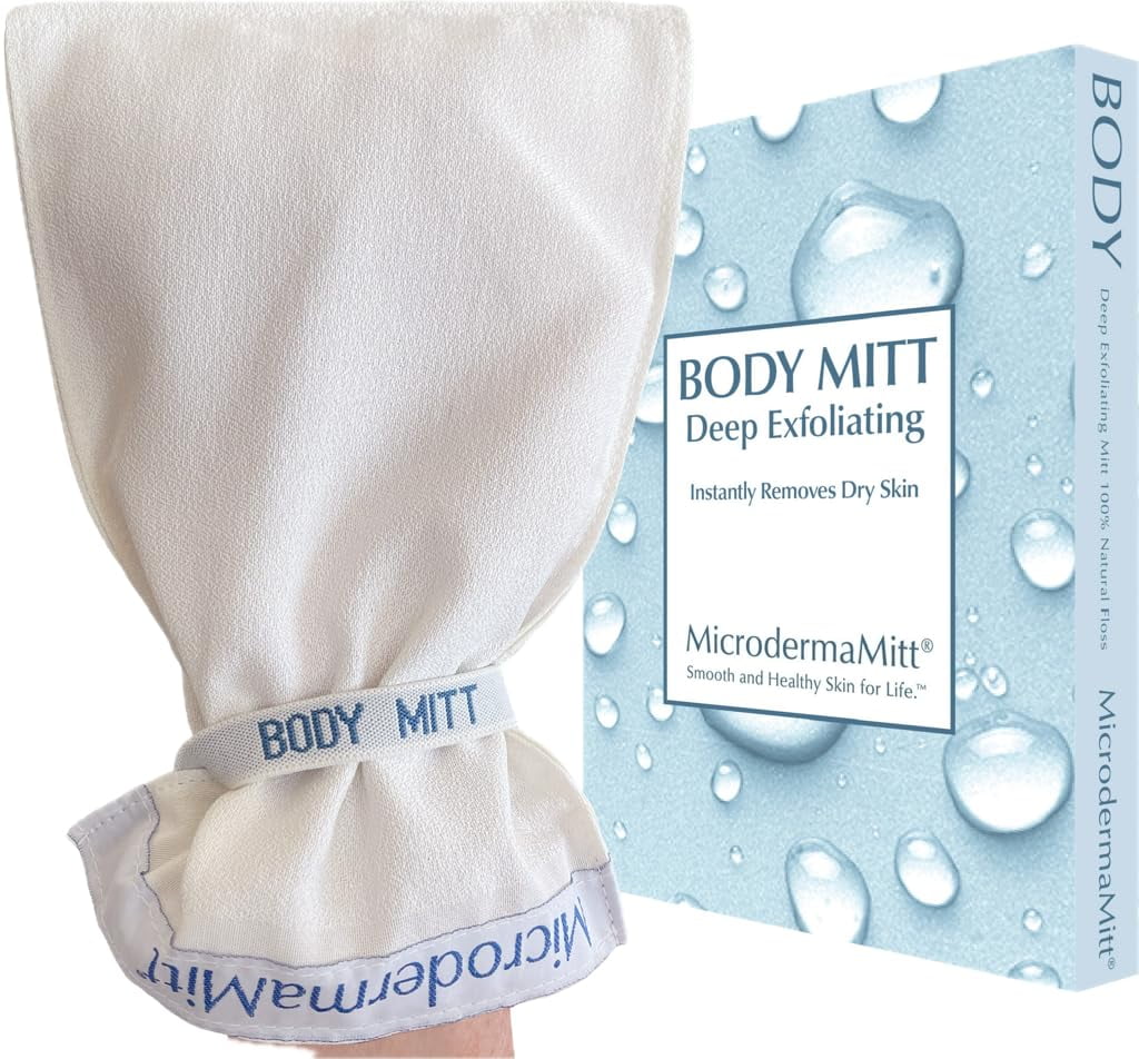 MicrodermaMitt Deep Body Exfoliator Glove – Dead Skin Remover Reveals ...