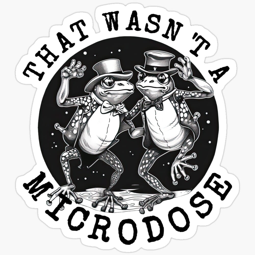 That Wasn'T A Microdose Dancing Tripping Frogs Glossy Stickerphone ...