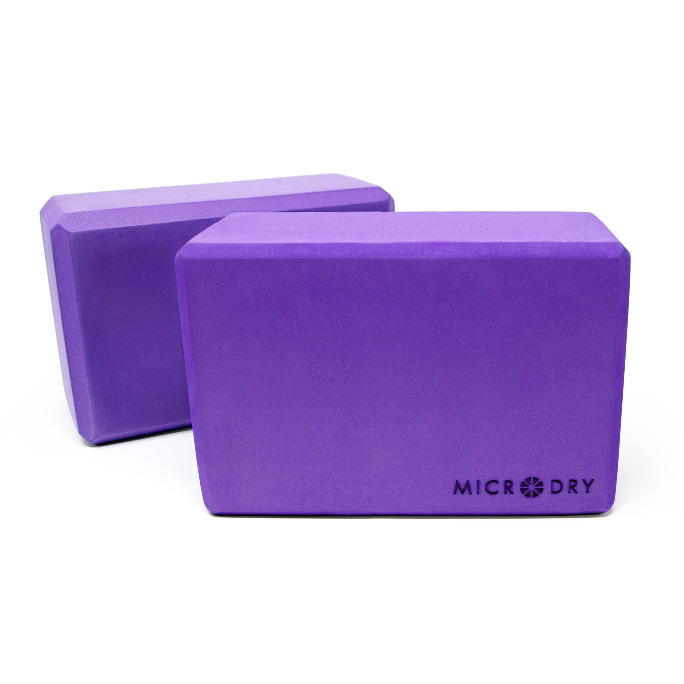 Microdry Yoga Foam Block Set, EVA Foam, Purple, 9x6x4, Stability and ...