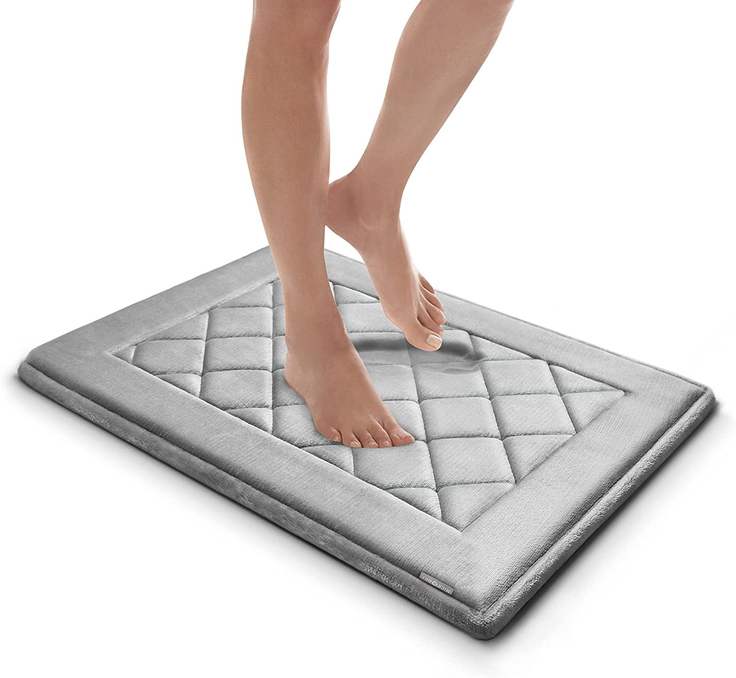 Microdry SoftLux Diamond Embroidered Charcoal-Infused Extra Thick ...