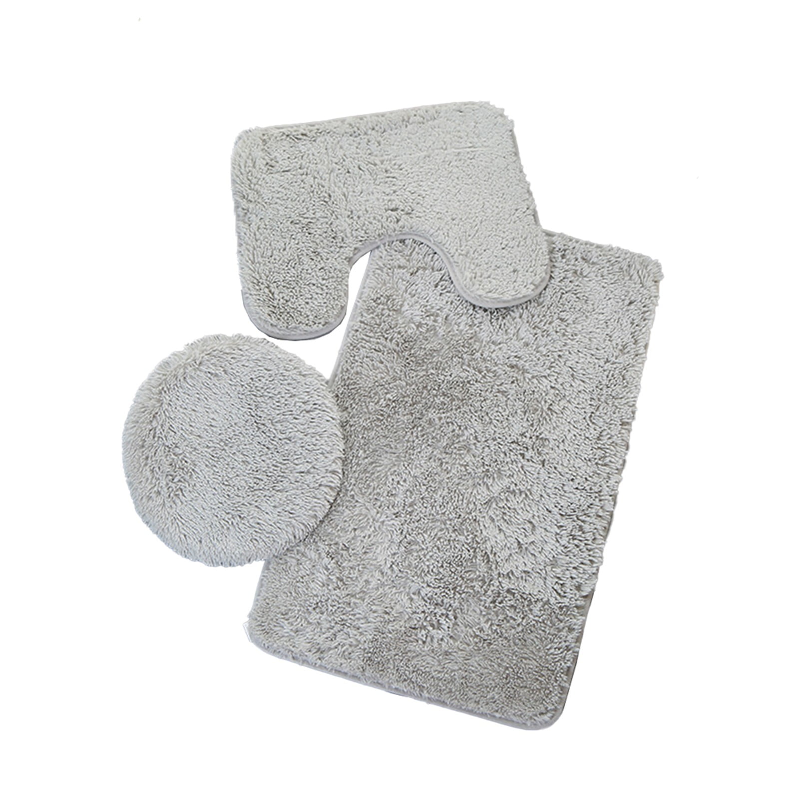 Microfiber Bathroom Rugs and Toilet Rugs U-Shaped, Bath Rug Size 24 x ...