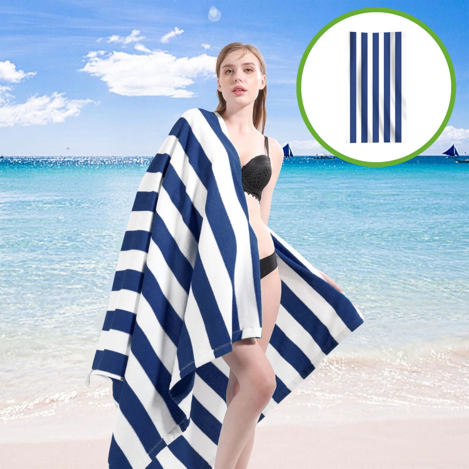 Microfiber Beach Towel for Adults Kids, Quick Dry Sand Free Travel ...